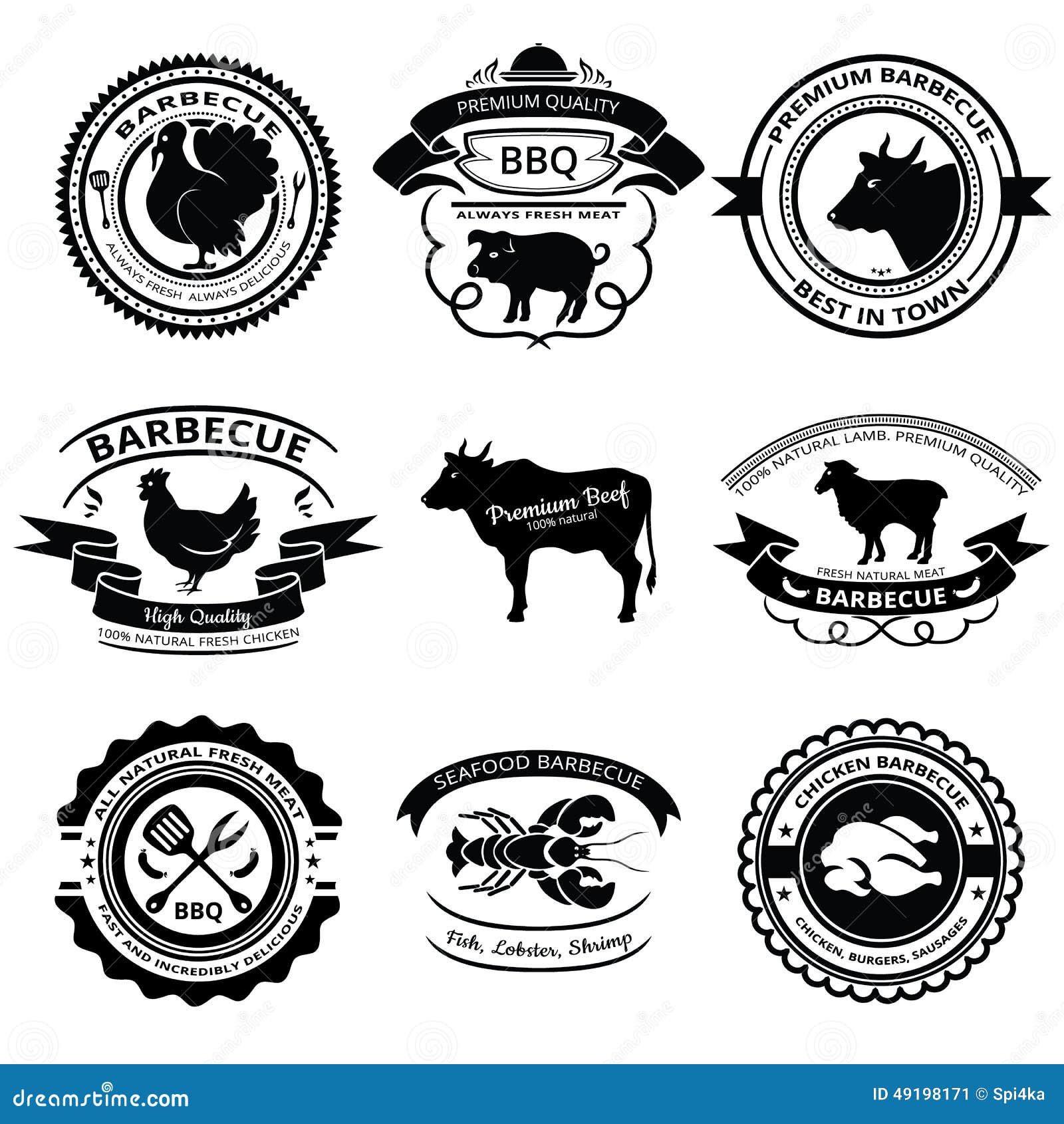 BBQ labels stock image. Image of collection, grill, fastfood - 49198171