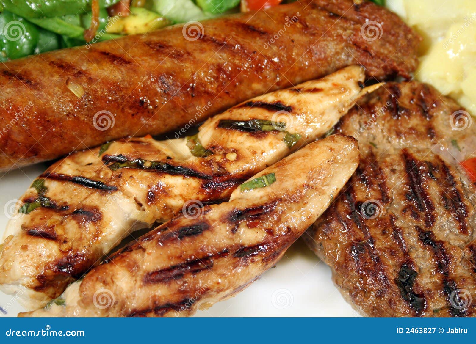 BBQ Lunch stock image. Image of avocado, fresh, potato - 2463827