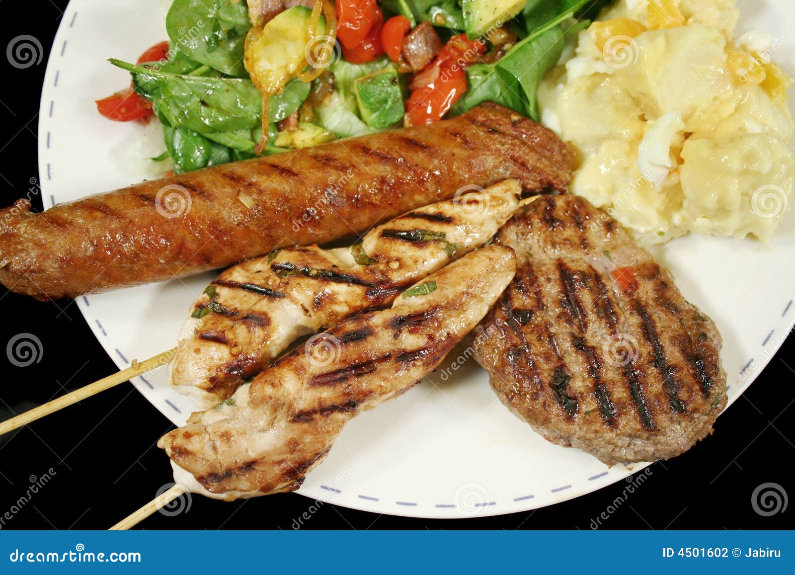 BBQ Lunch 6 stock photo. Image of chicken, tasty, lunch - 4501602