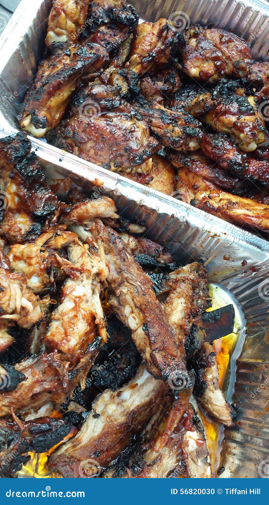 BBQ meat stock photo. Image of chicken, pans, serving - 56820030