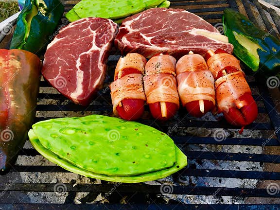 BBQ stock image. Image of monterrey, nopales, mexico - 100812259