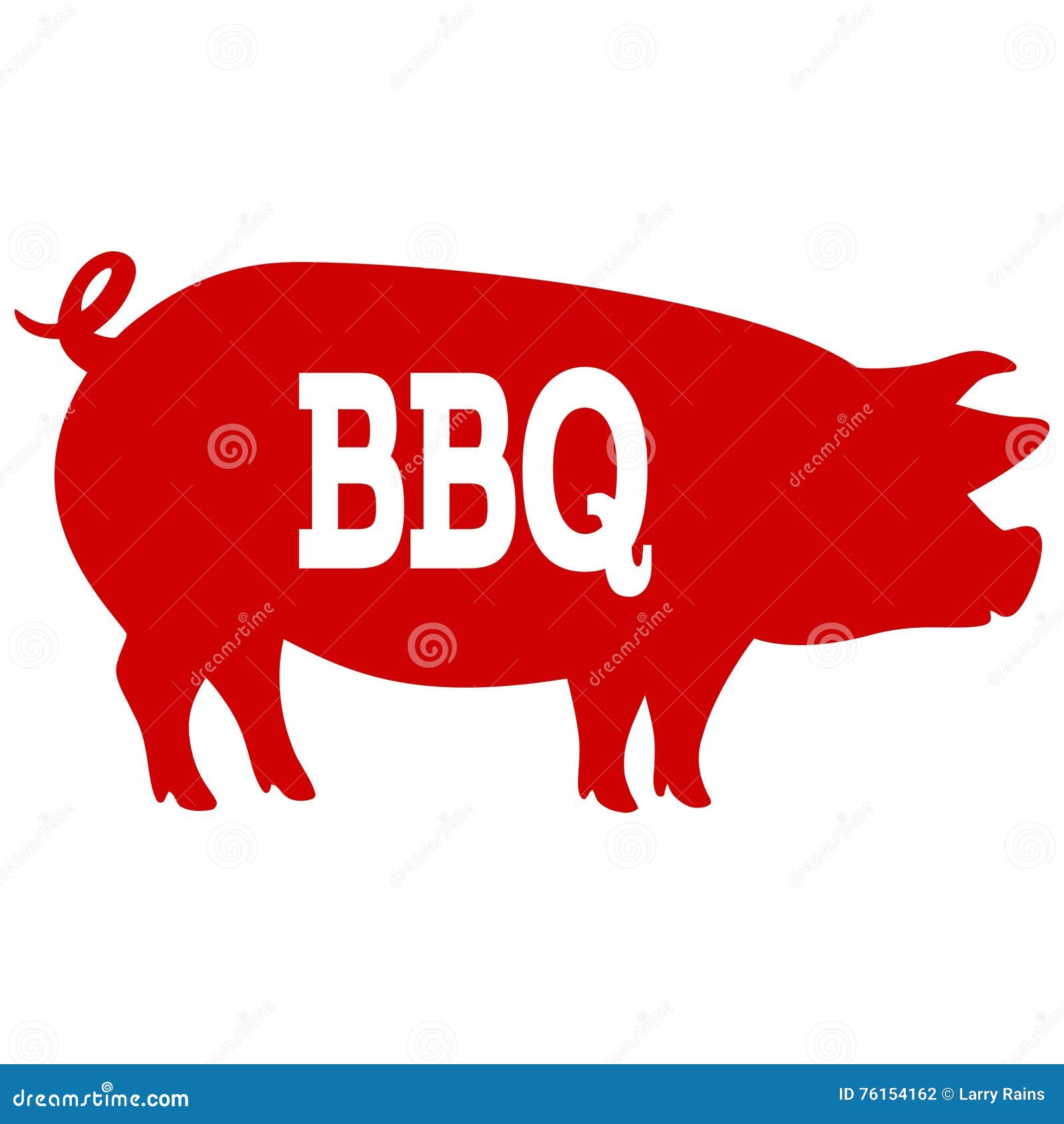 BBQ Pig stock vector. Illustration of pork, meat, food - 76154162