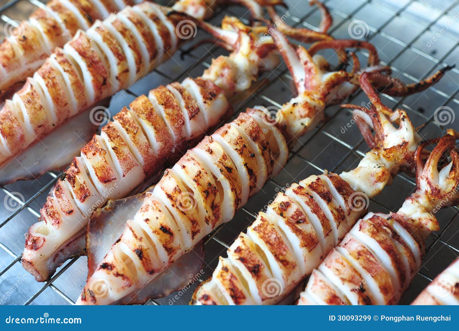 BBQ Pijlinktvis stock afbeelding. Image of pijlinktvis - 30093299