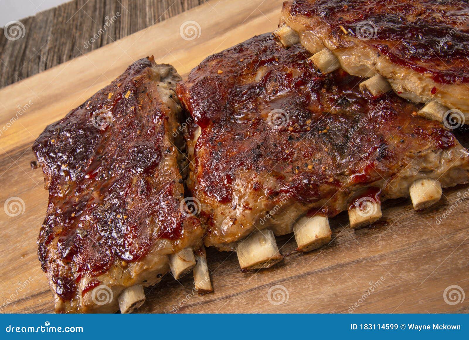BBQ pork ribs,slab stock image. Image of dinner, american - 183114599