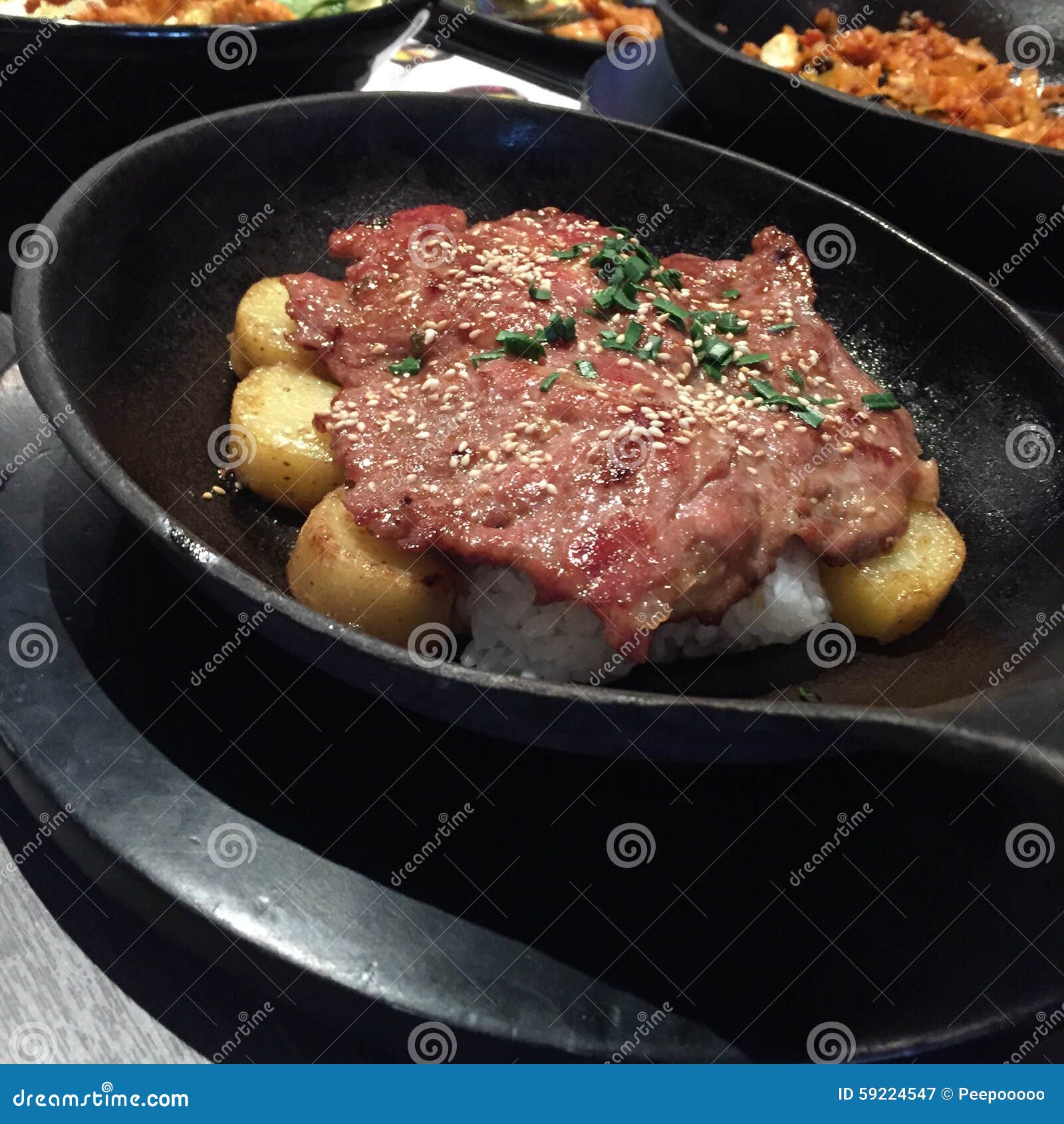 Bbq pork stock image. Image of bulkoki, pork, spicy, hotplate - 59224547