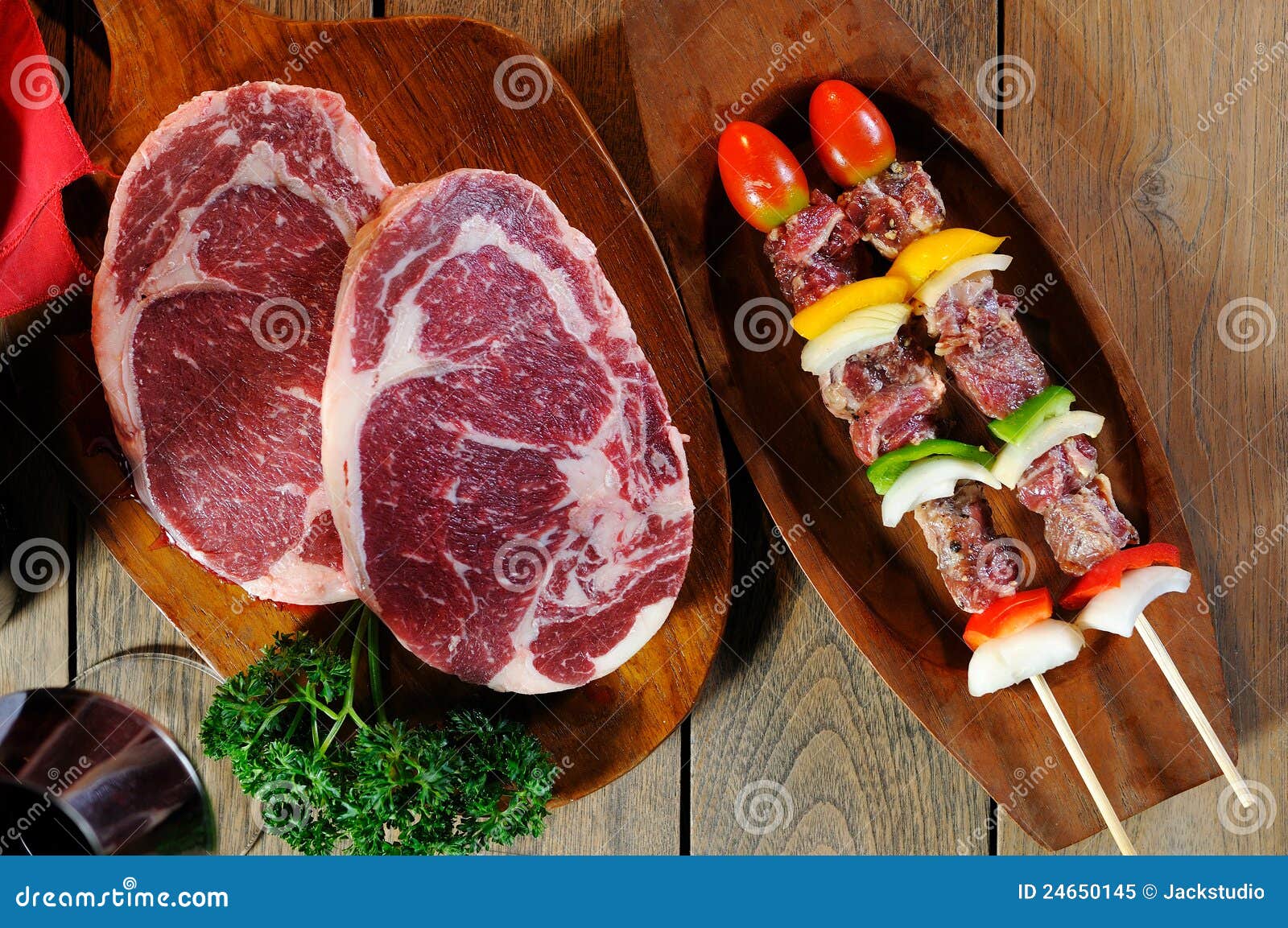 Bbq and raw meat stock image. Image of dinner, grilled - 24650145