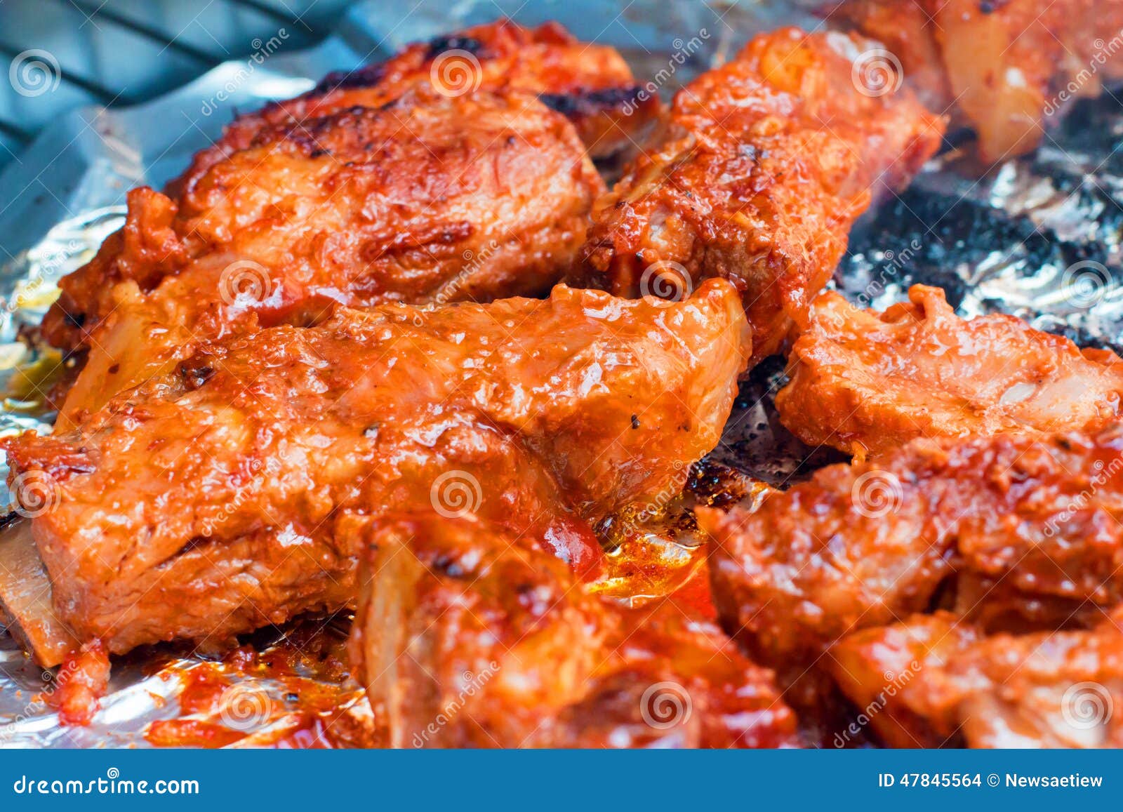 BBQ ribs stock photo. Image of grilling, charbroiled - 47845564