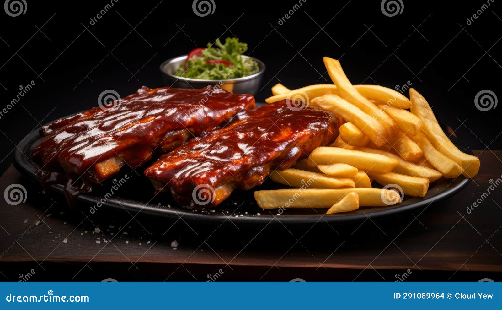 BBQ Ribs Coated in Sauce, Indulgence Visual Stock Illustration ...