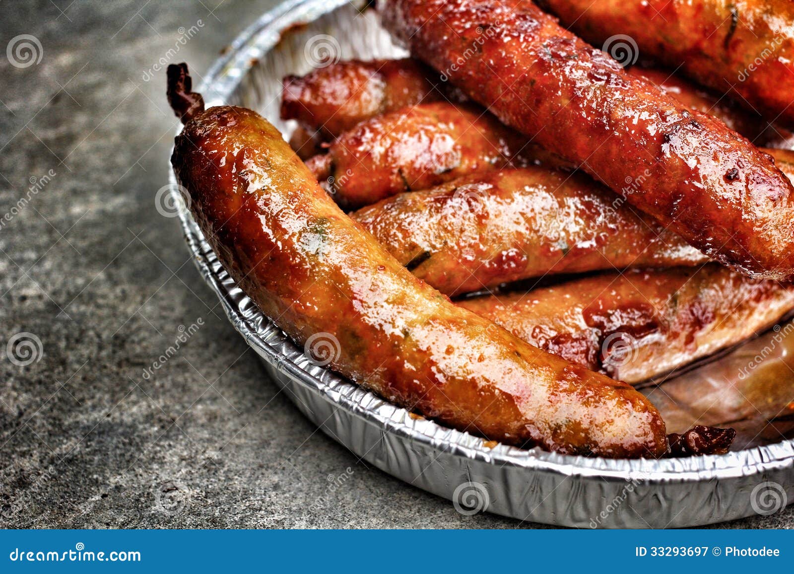 BBQ sausages stock image. Image of fresh, bratwurst, herb - 33293697