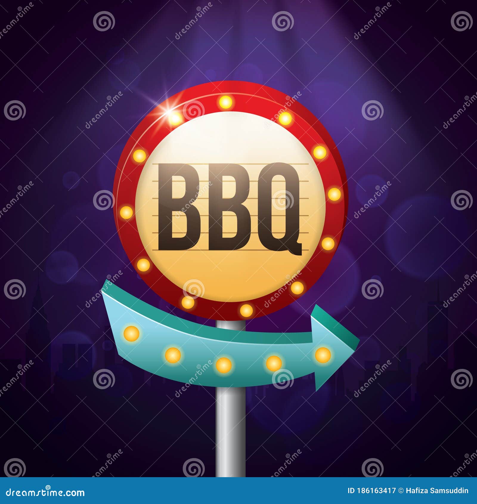 Bbq Sign. Vector Illustration Decorative Design Stock Vector ...