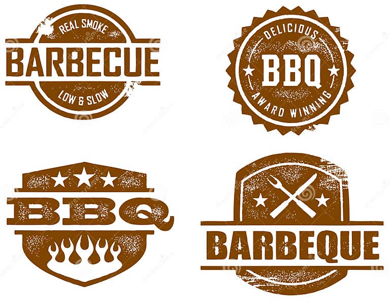 BBQ Stamps stock vector. Illustration of imprint, award - 19577642