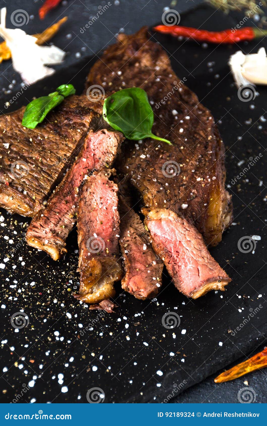 Bbq Steak Square Plate Spice Stock Photo - Image of material, chop ...