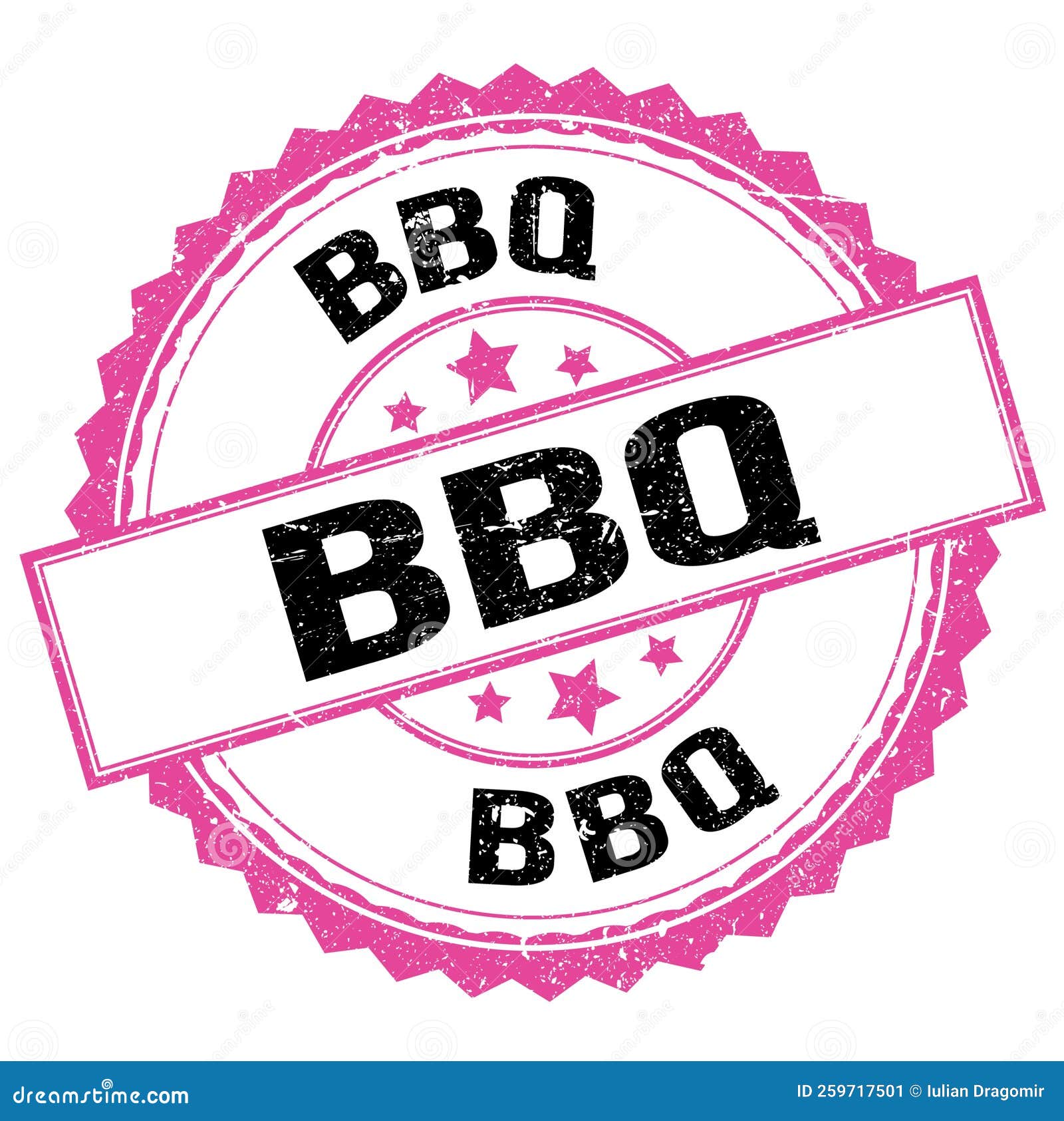 BBQ Text on Pink-black Round Stamp Sign Stock Illustration ...