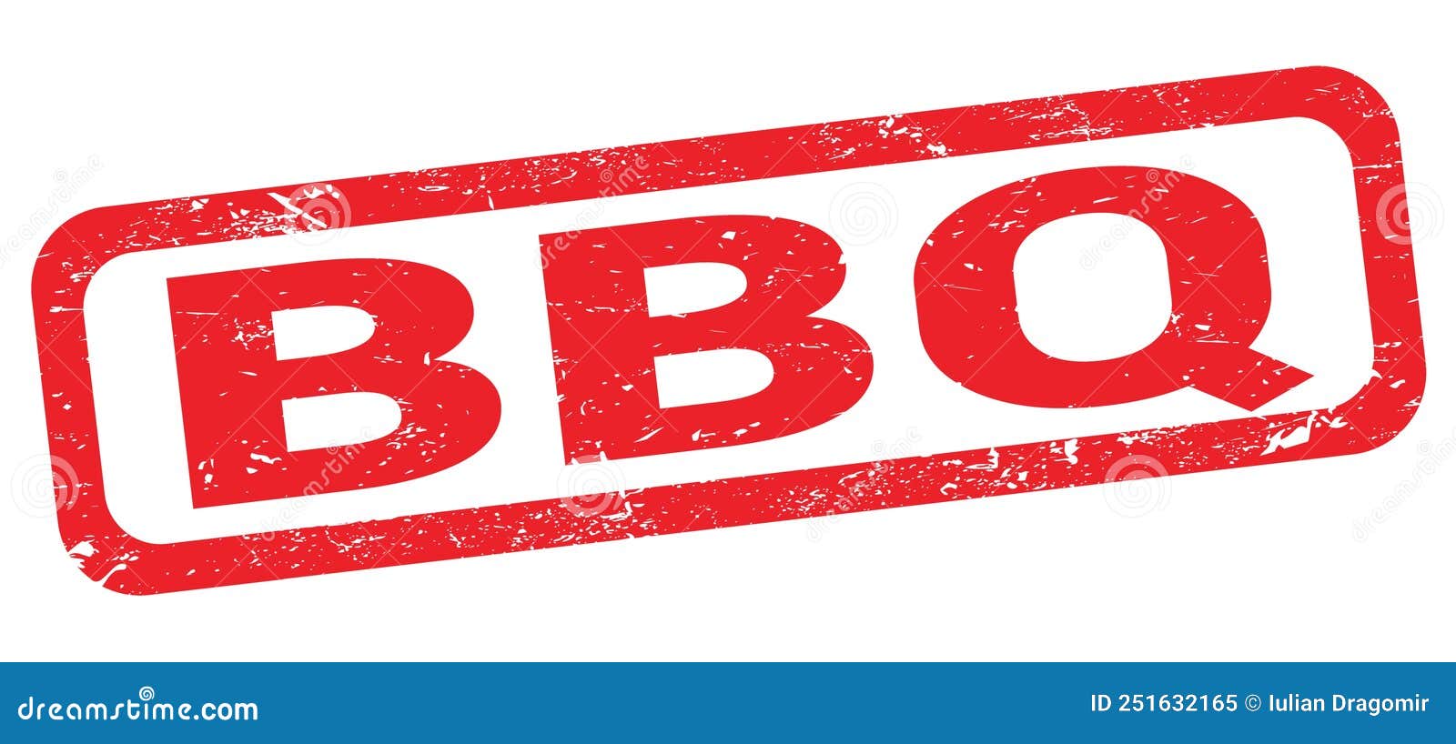BBQ Text Written on Red Rectangle Stamp Stock Illustration ...