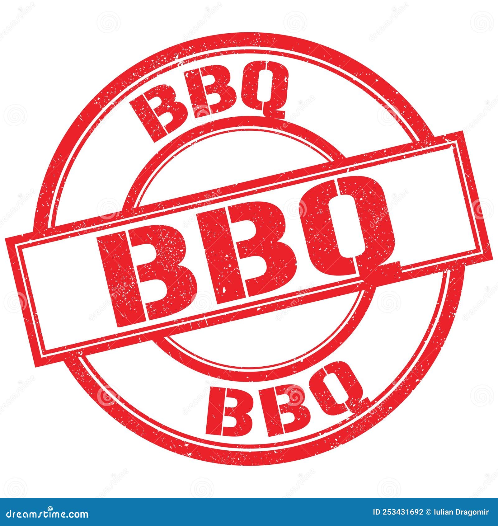 BBQ Text Written on Red Stamp Sign Stock Illustration - Illustration of ...