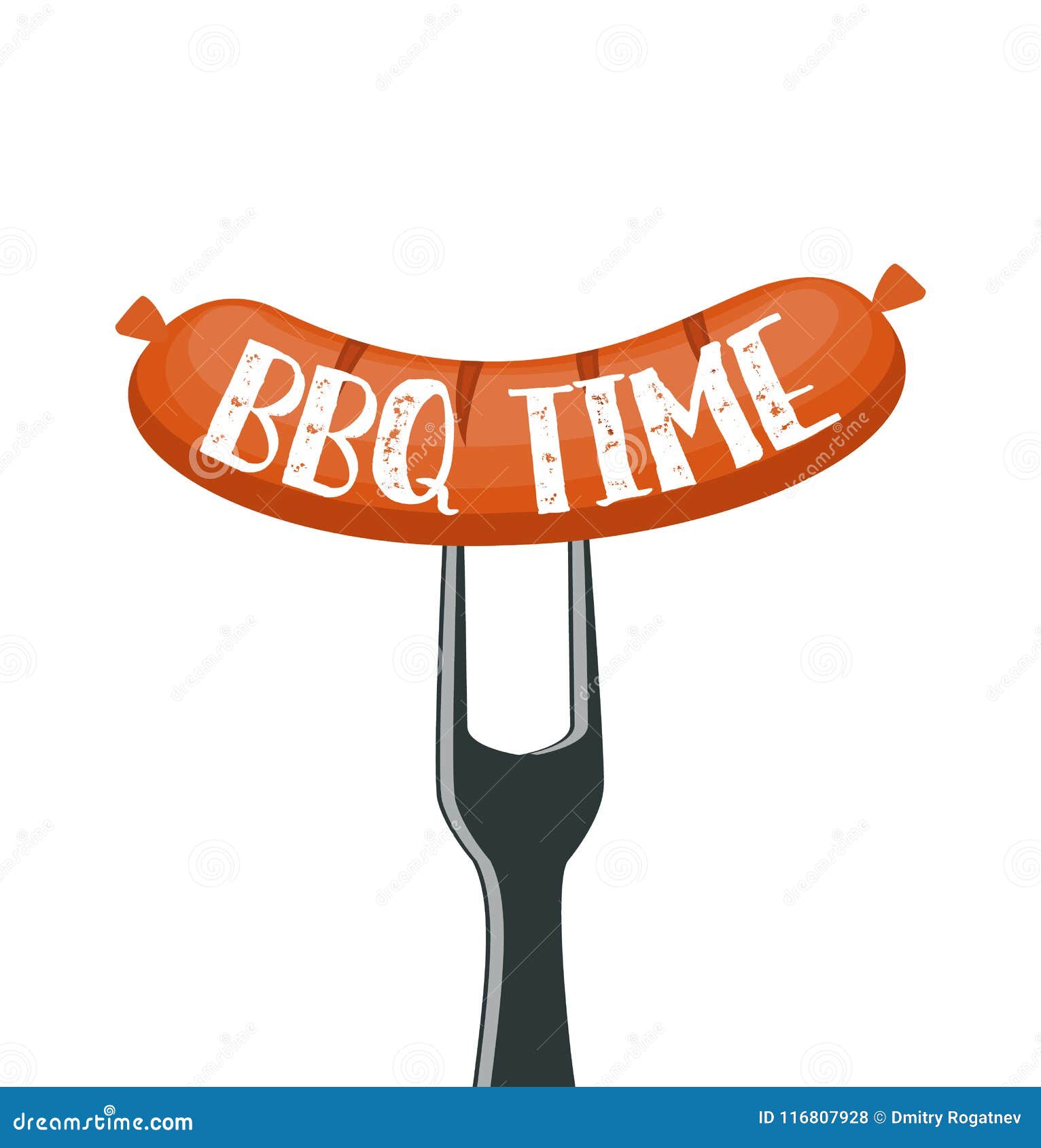 BBQ time poster. stock vector. Illustration of independence - 116807928