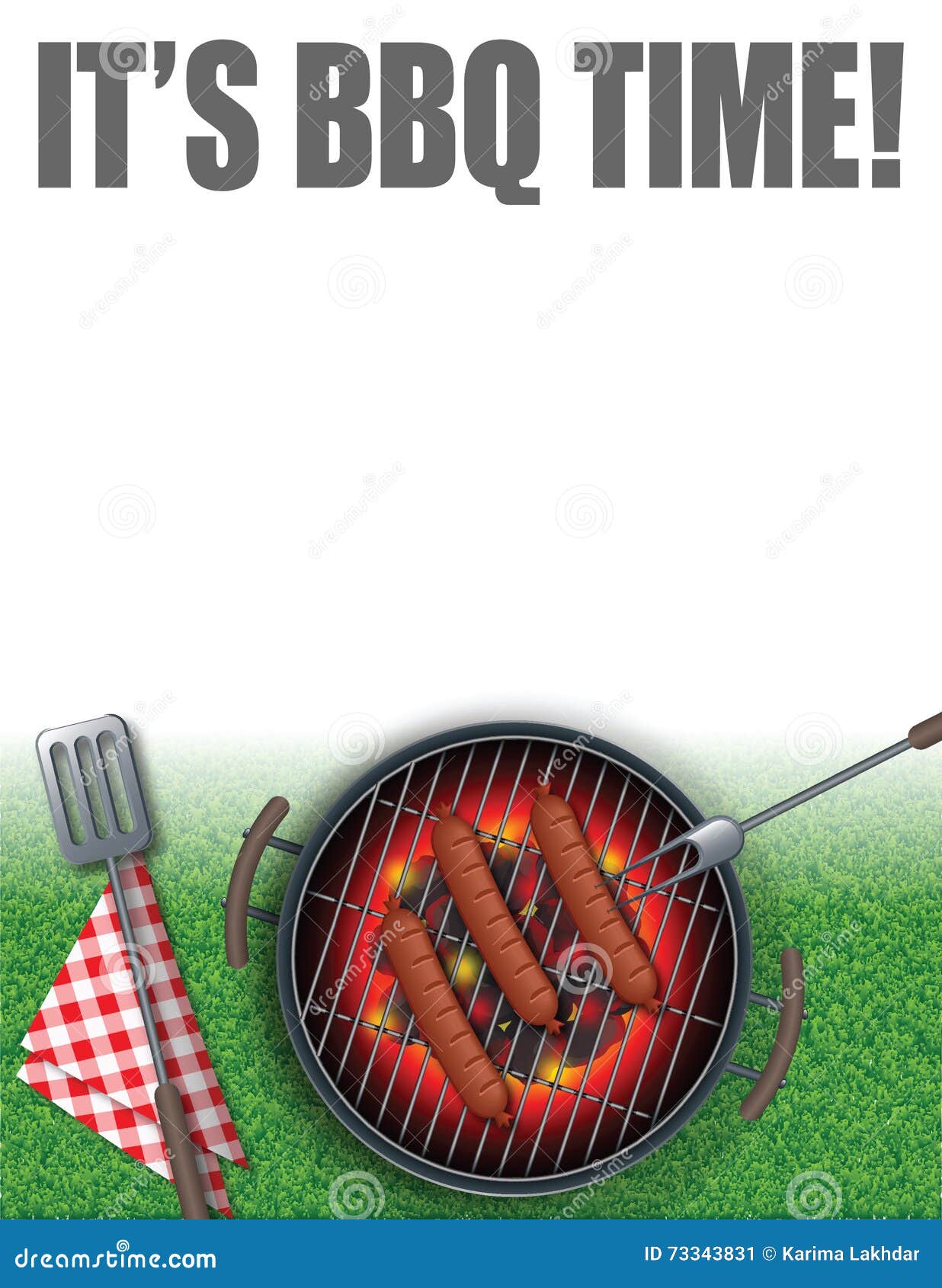 BBQ Time stock illustration. Illustration of icon, design - 73343831