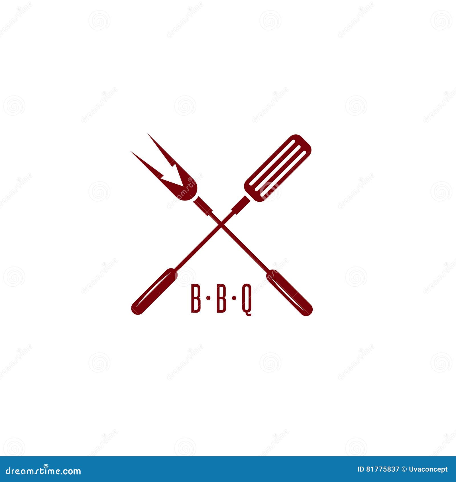Bbq Tools with Arrow Simple Icon Vector Design Stock Vector ...