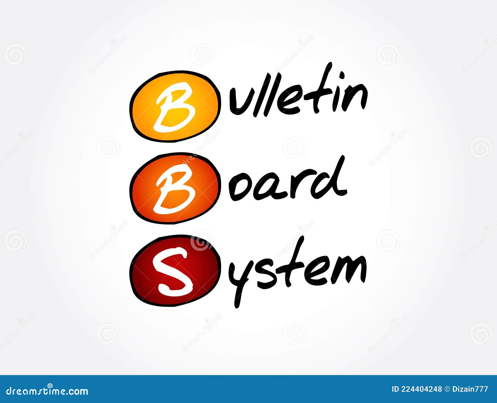 Bulletin Board System Logo Bulletin Board System Stock Illustrations