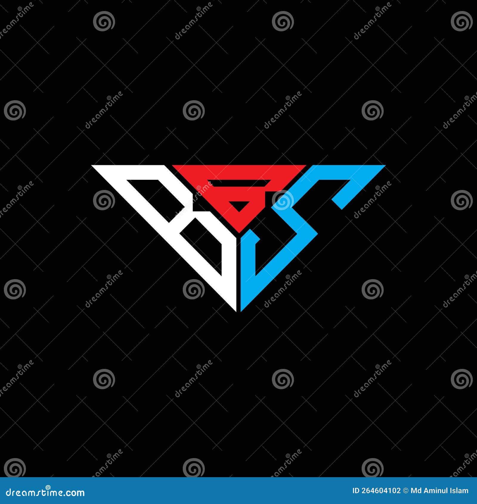 BBS Letter Logo Creative Design with Vector Graphic, Stock Vector ...