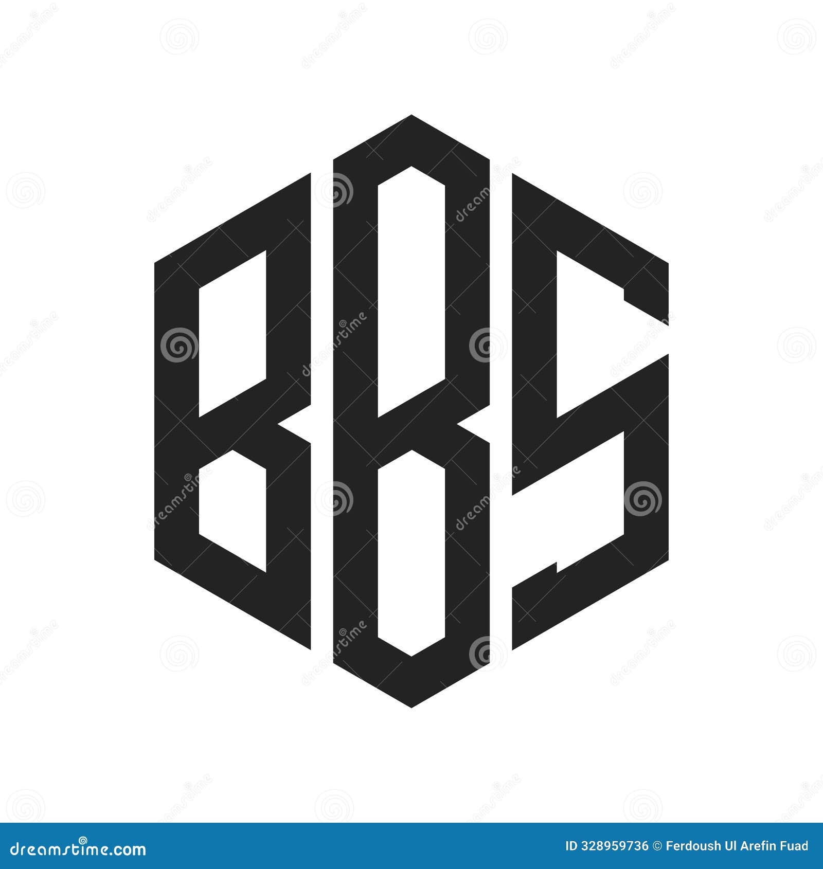 BBS Logo Design. Initial Letter BBS Monogram Logo Using Hexagon Shape ...