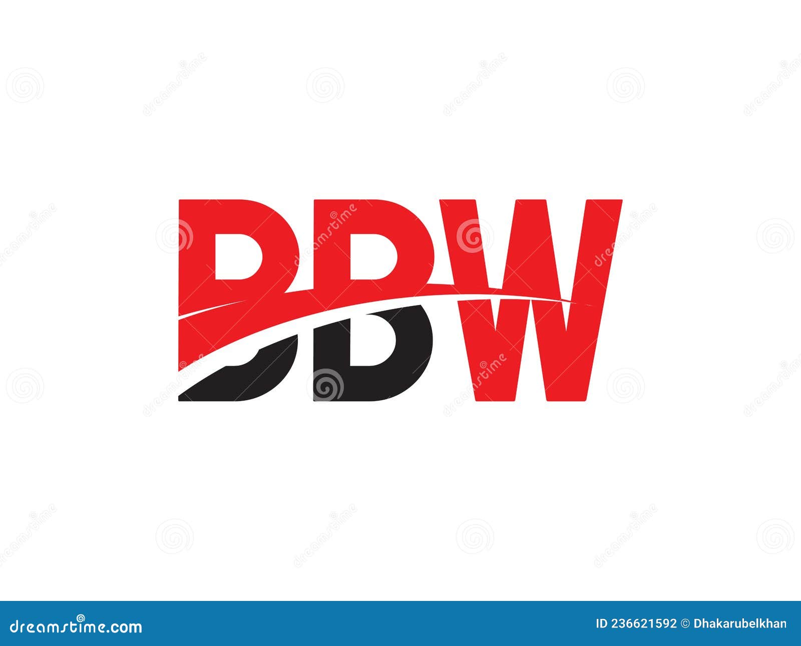 BBW Letter Initial Logo Design Vector Illustration Stock Vector ...