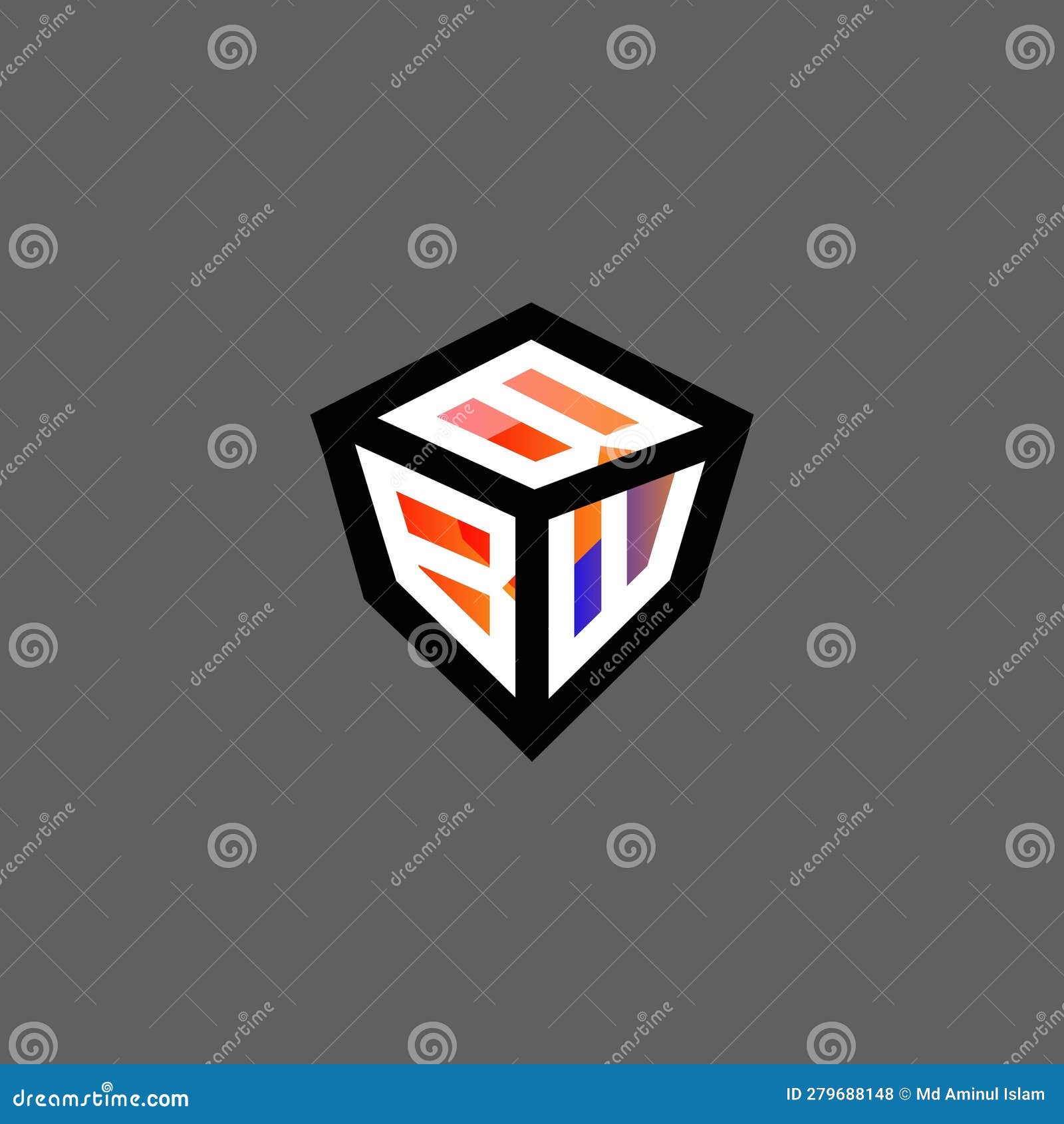 BBW Letter Logo Creative Design with Vector Graphic, BBW Stock Vector ...