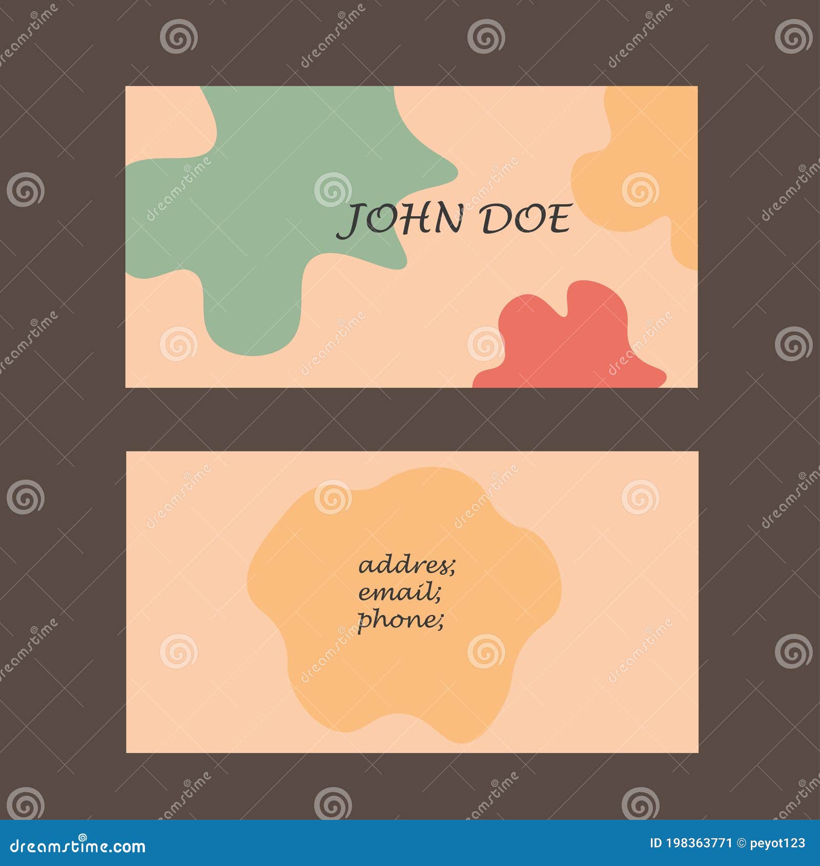 Classy Vintage Name Card Design Stock Vector - Illustration of design ...