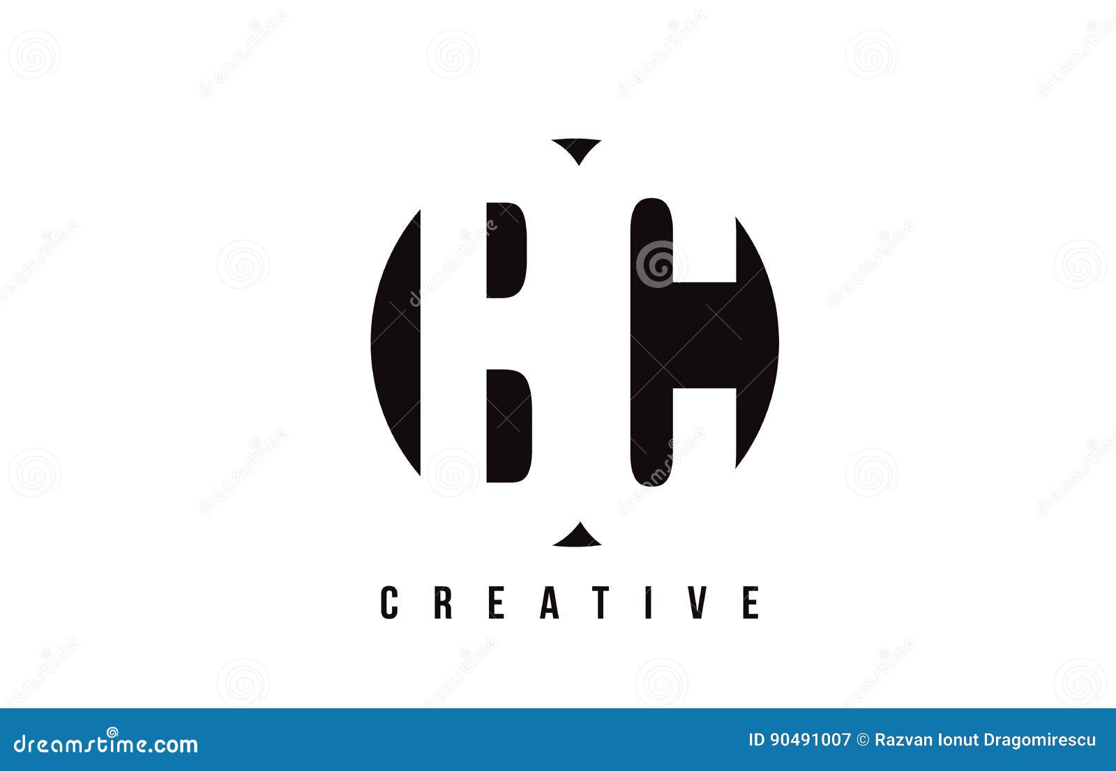 BC B C White Letter Logo Design with Circle Background. Stock Vector ...
