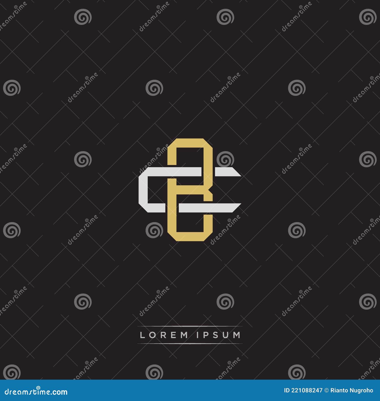 BC Initial Letter Overlapping Interlock Logo Monogram Line Art Style ...