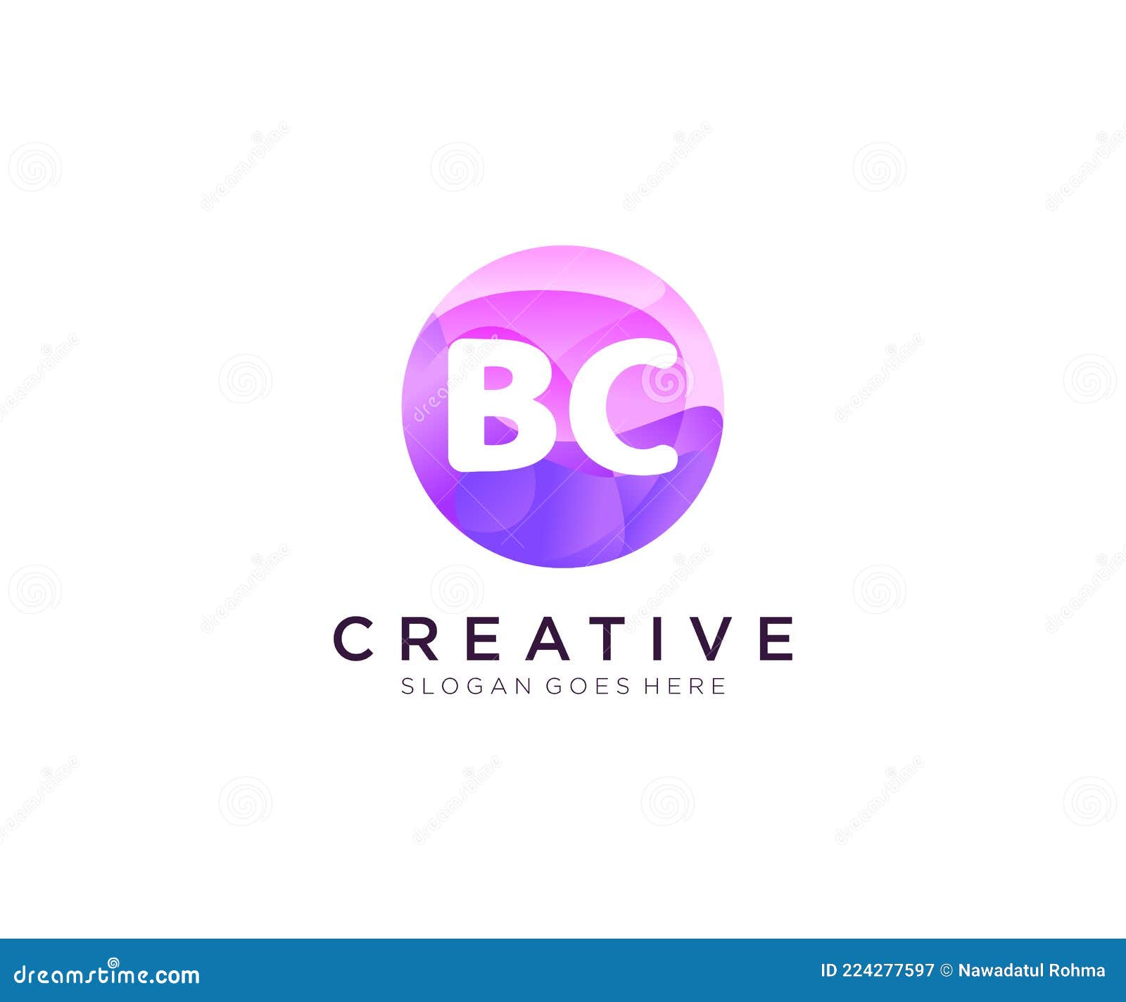 BC Initial Logo with Colorful Circle Template Vector Stock Vector ...