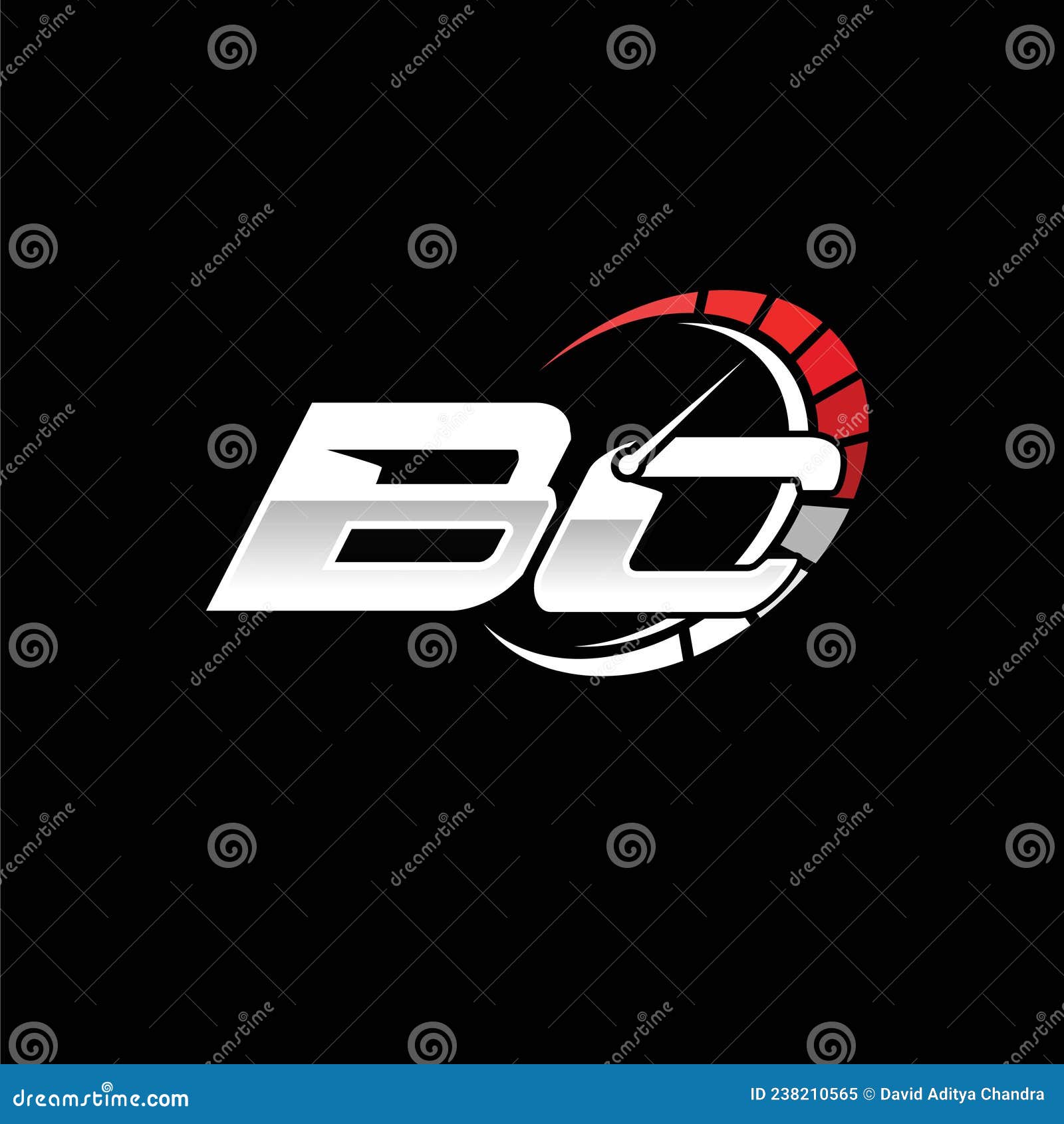 BC Logo Letter Speed Meter Racing Style Stock Vector - Illustration of ...