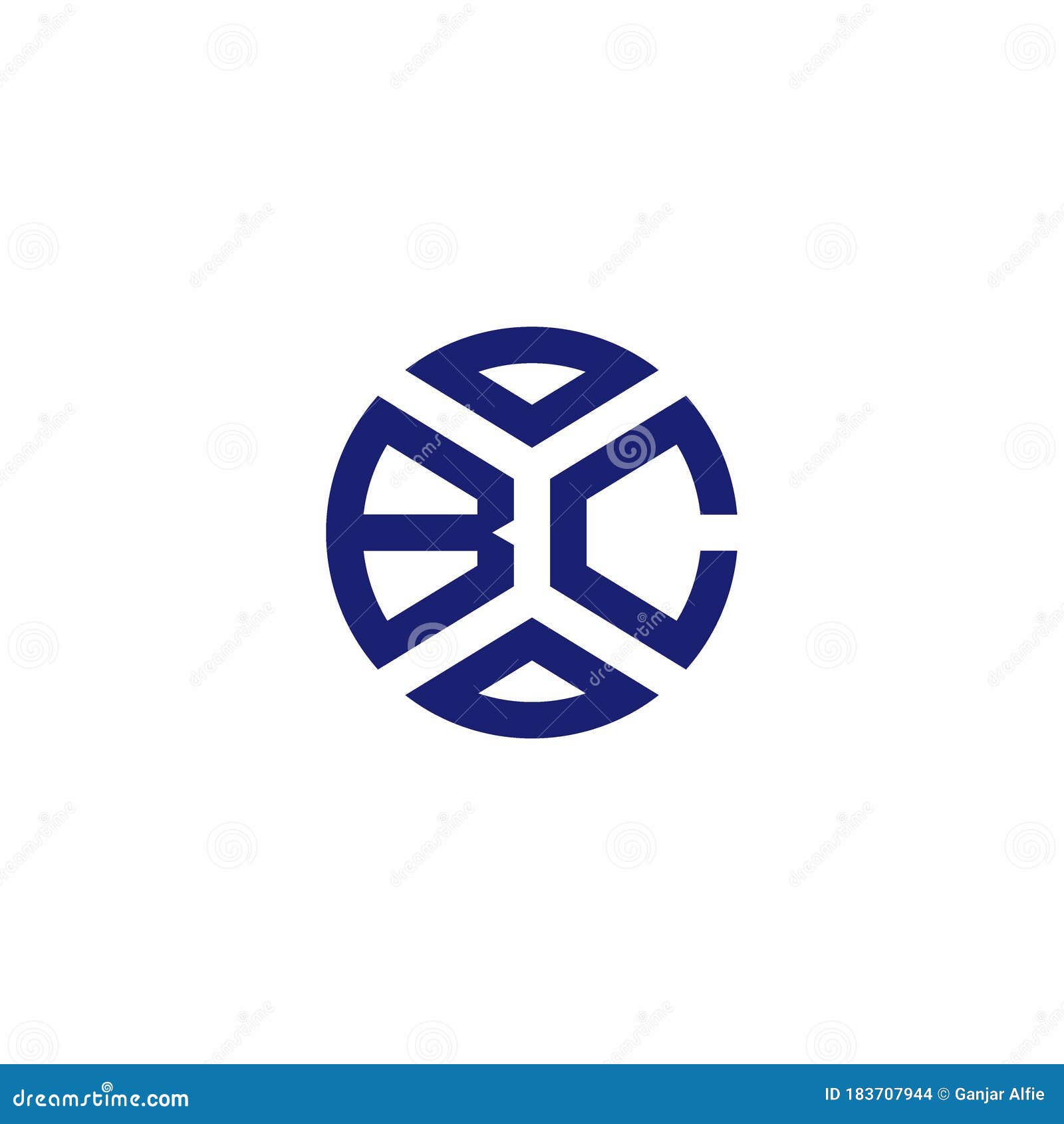 BC Monogram Logo with Abstract Shapes in Modern Style Stock Vector ...