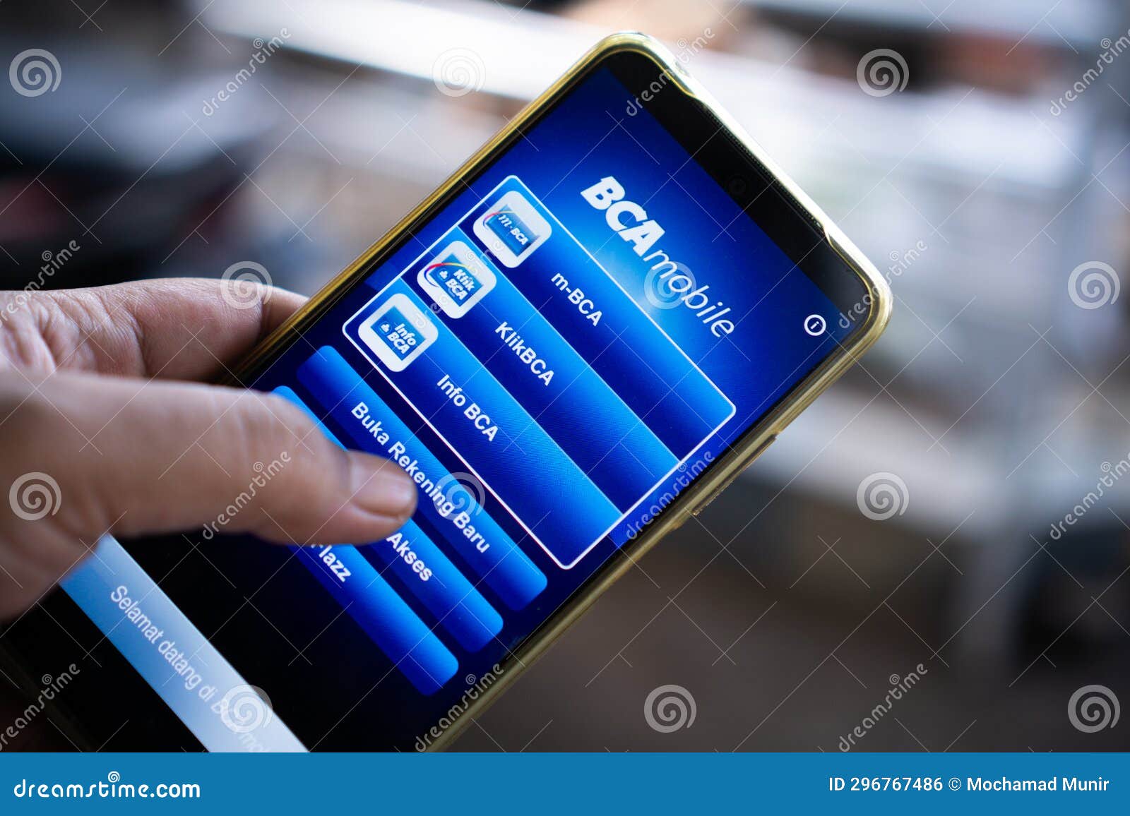 BCA Mobile Application Menu on Smartphone Editorial Photo - Image of ...