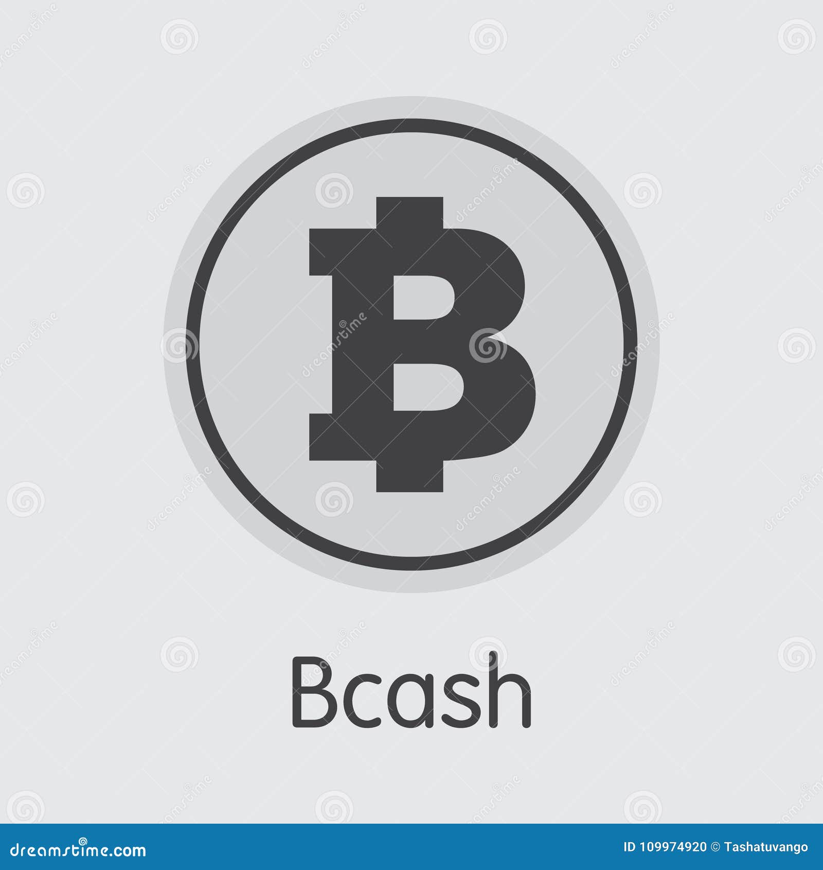 Bcash Cryptocurrency Coin. Vector Pictogram Symbol of BCH. Stock Vector ...