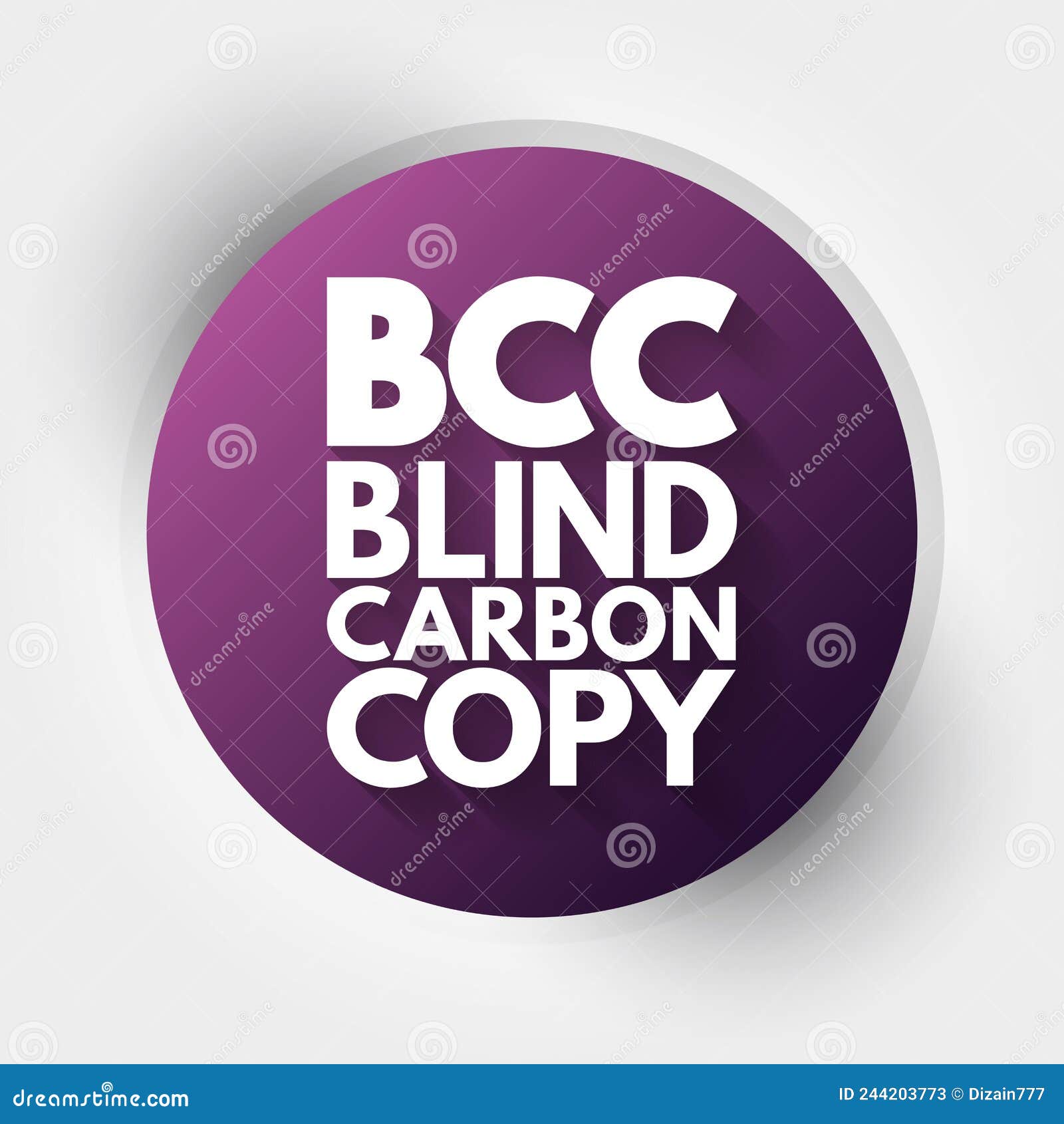 BCC - Blind Carbon Copy Acronym, Technology Concept Background Royalty ...