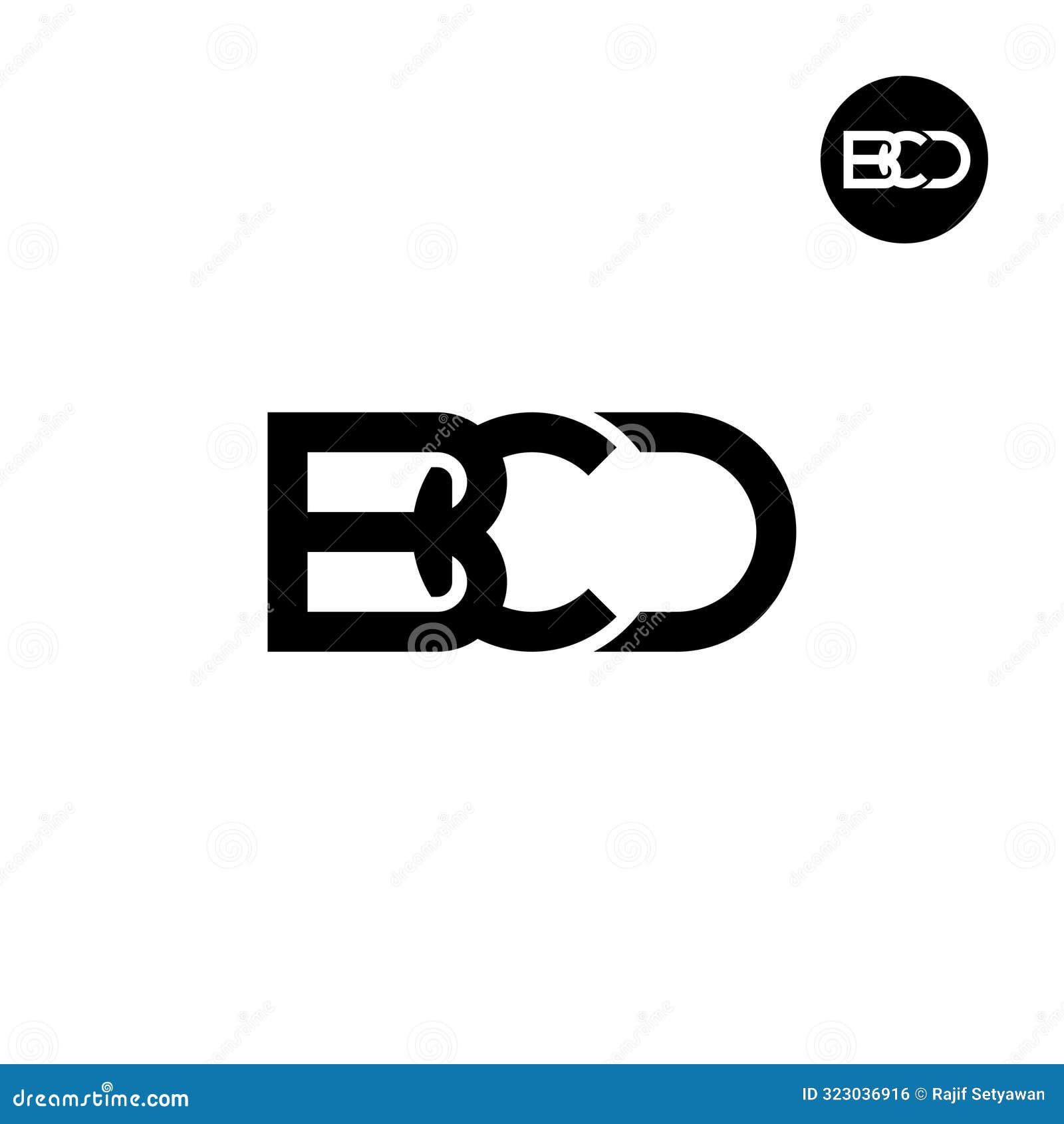 BCD Logo Letter Monogram Design Stock Vector - Illustration of initials ...