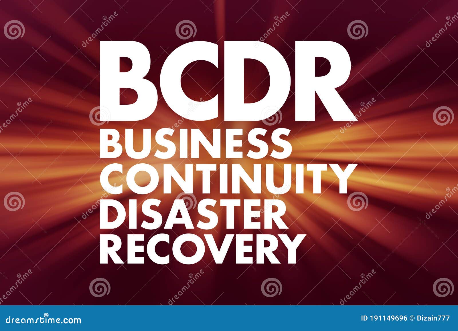 BCDR - Business Continuity Disaster Recovery Acronym, Business Concept ...