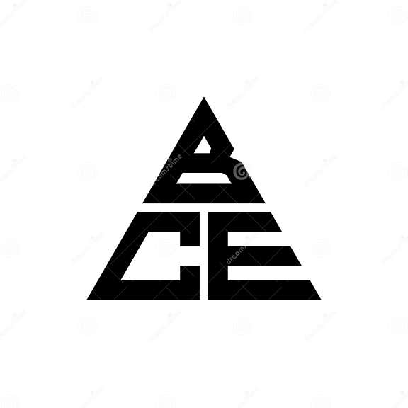 BCE Triangle Letter Logo Design with Triangle Shape. BCE Triangle Logo ...