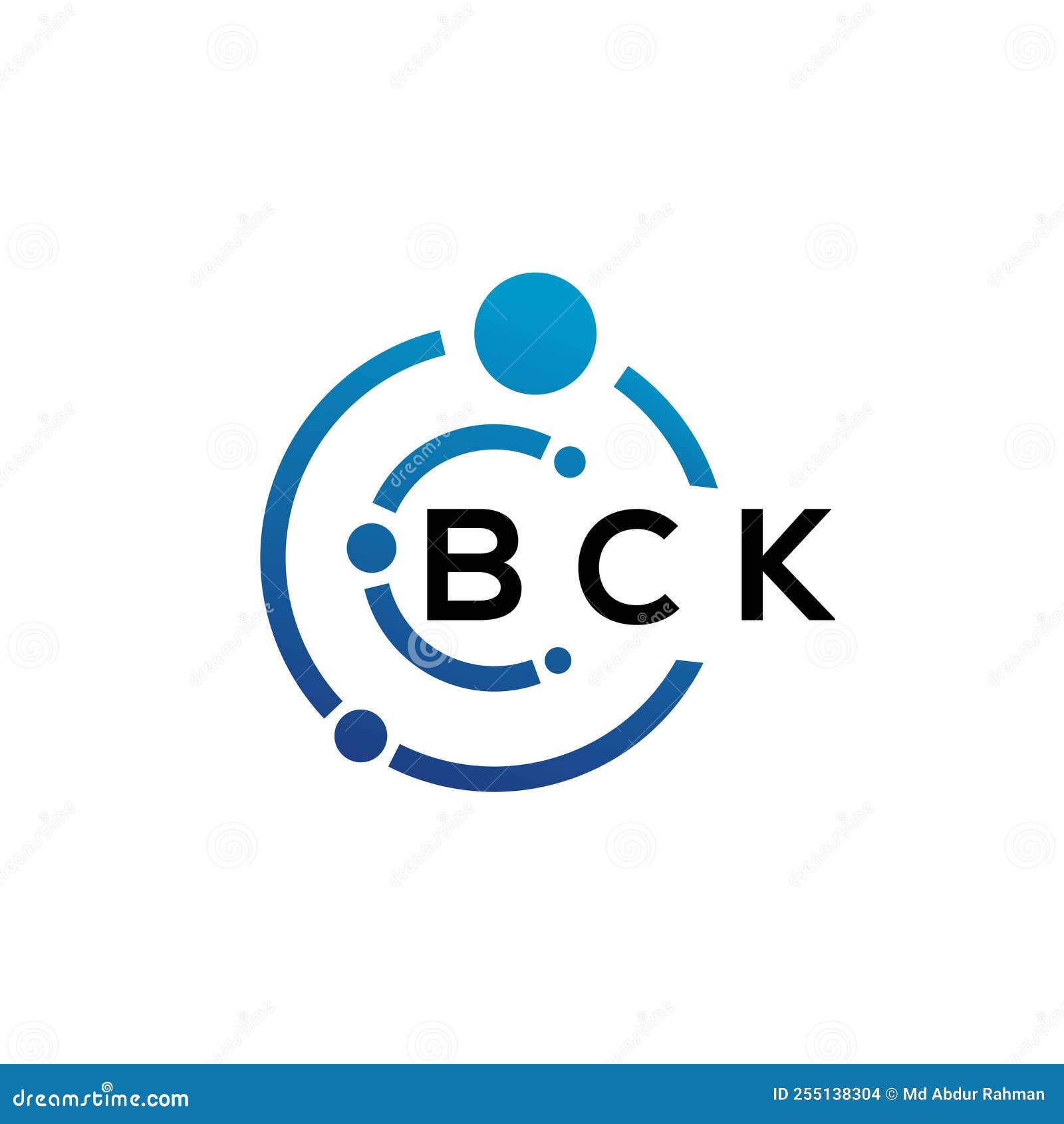 BCK Letter Logo Design on Black Background. BCK Creative Initials ...