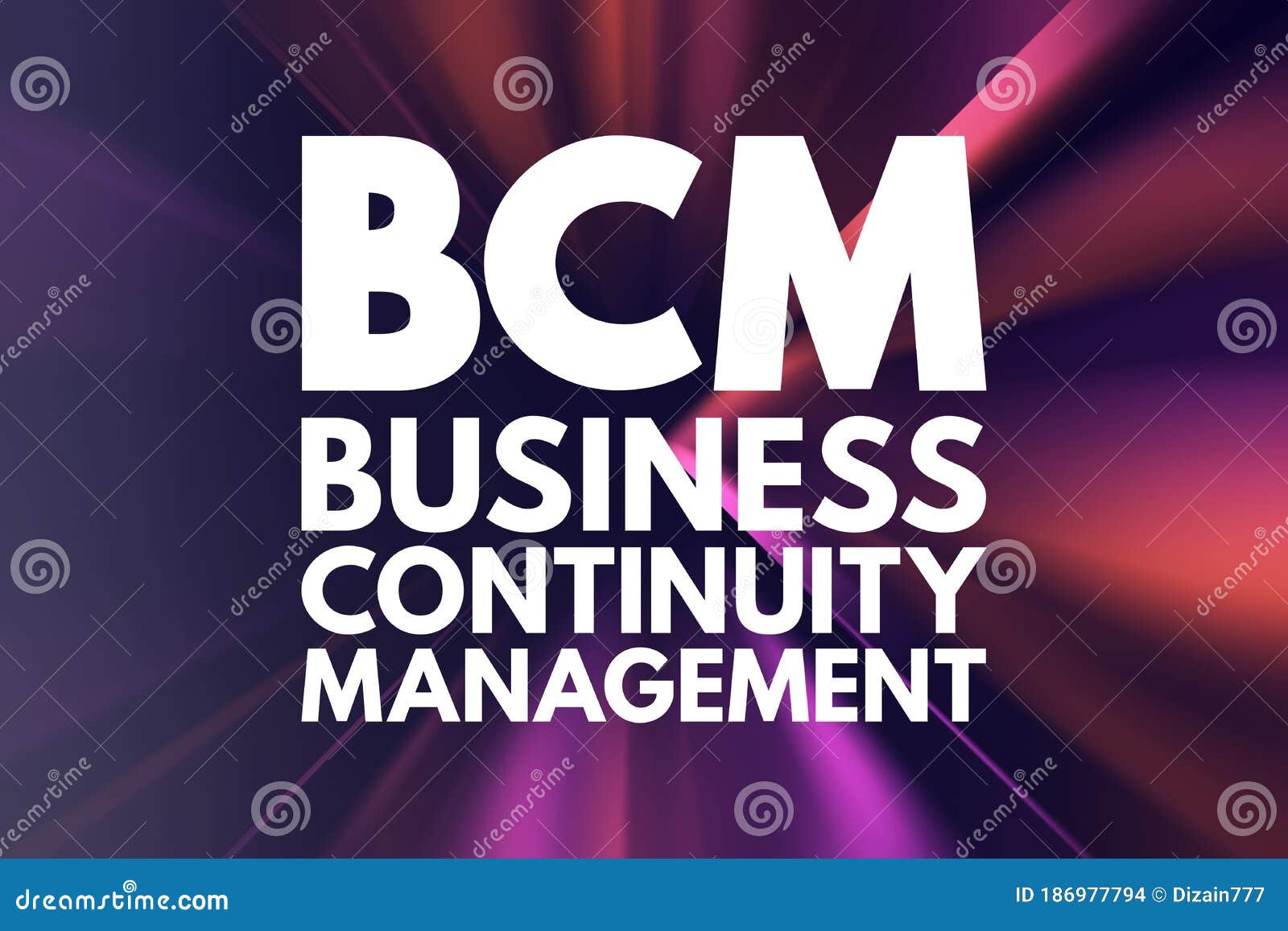 BCM - Business Continuity Management Acronym, Business Concept ...