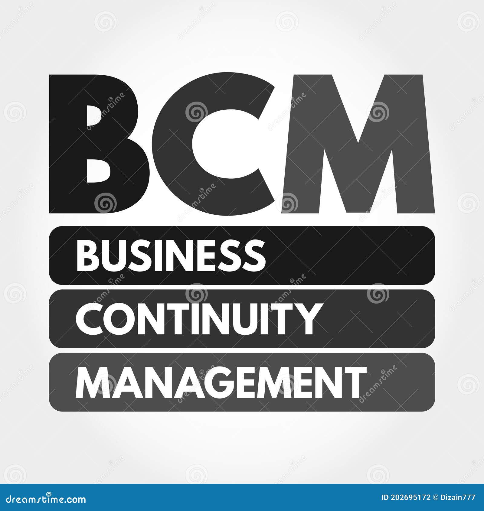 BCM - Business Continuity Management Acronym Stock Illustration ...
