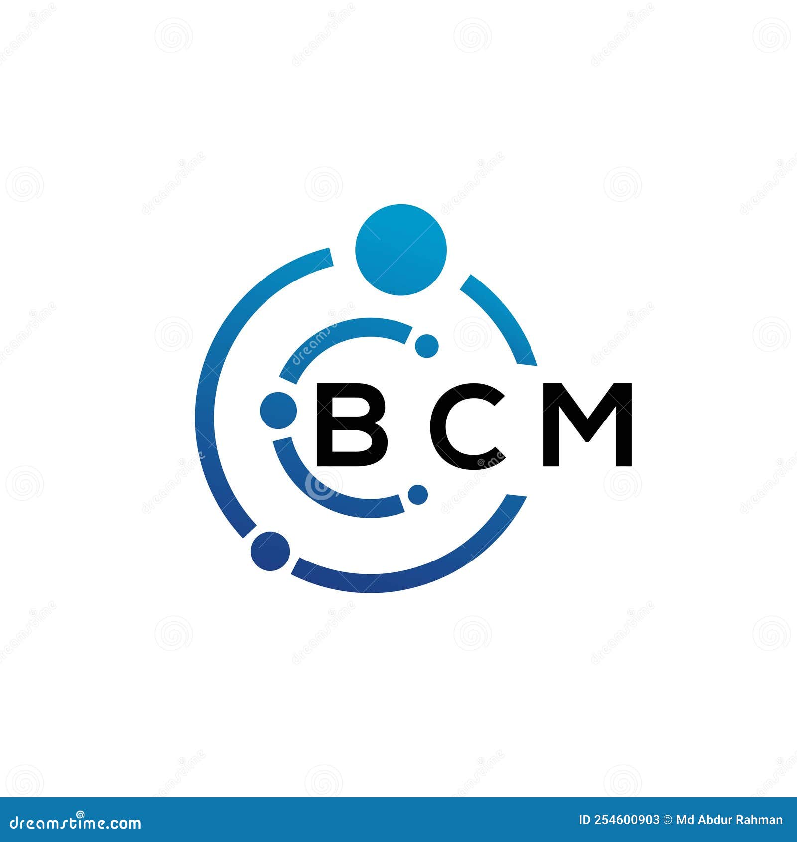 BCM Letter Logo Design on Black Background. BCM Creative Initials ...