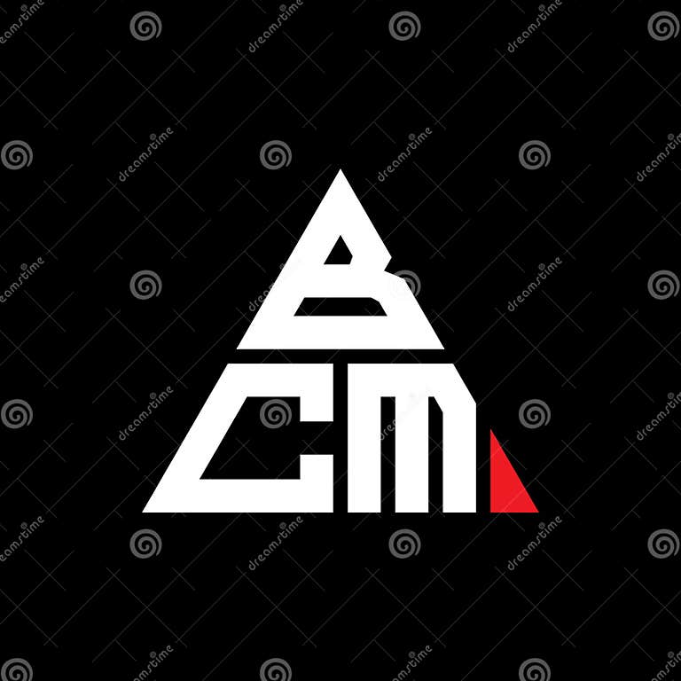 BCM Triangle Letter Logo Design with Triangle Shape. BCM Triangle Logo ...