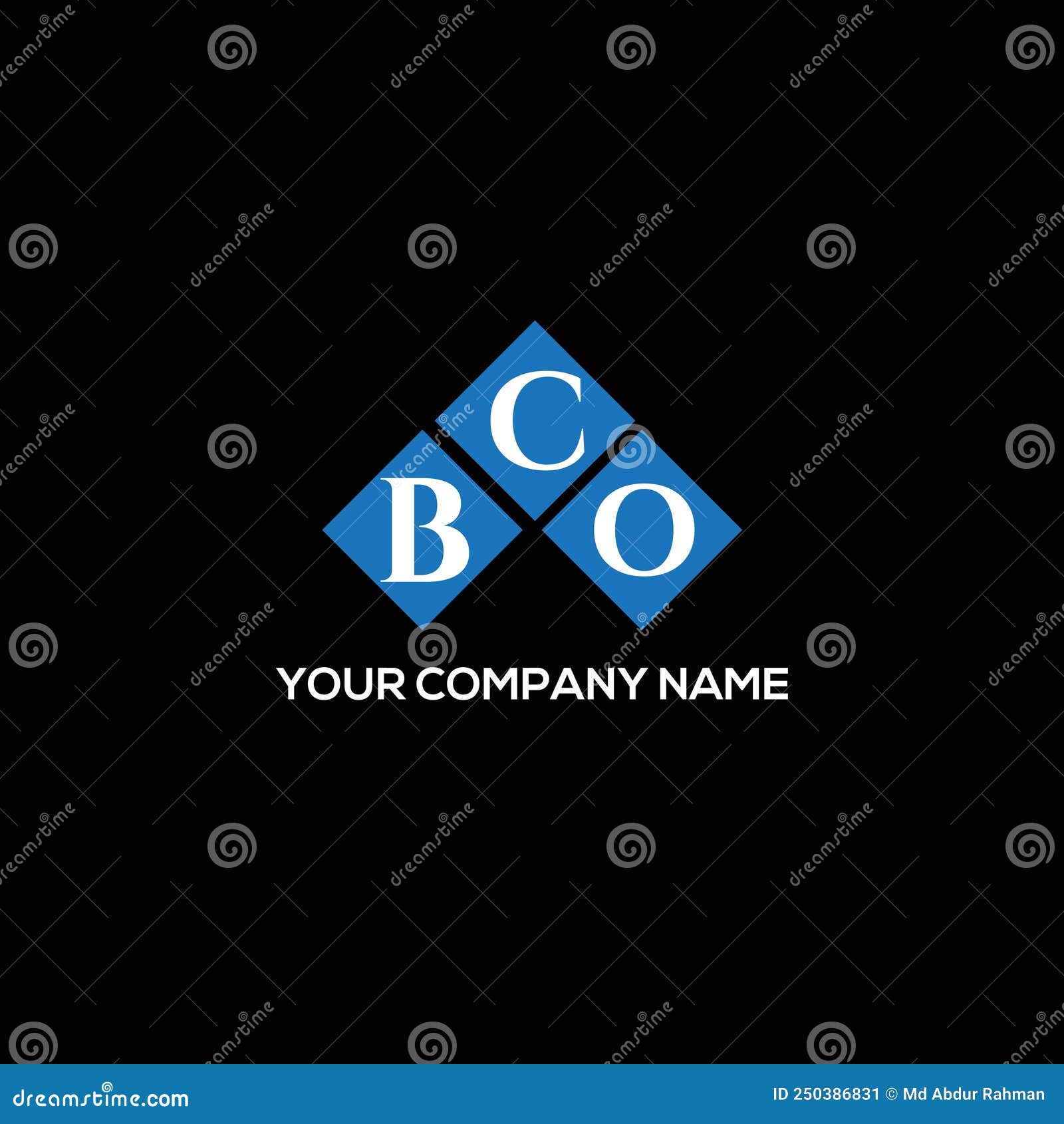 BCO Letter Logo Design on BLACK Background. BCO Creative Initials ...