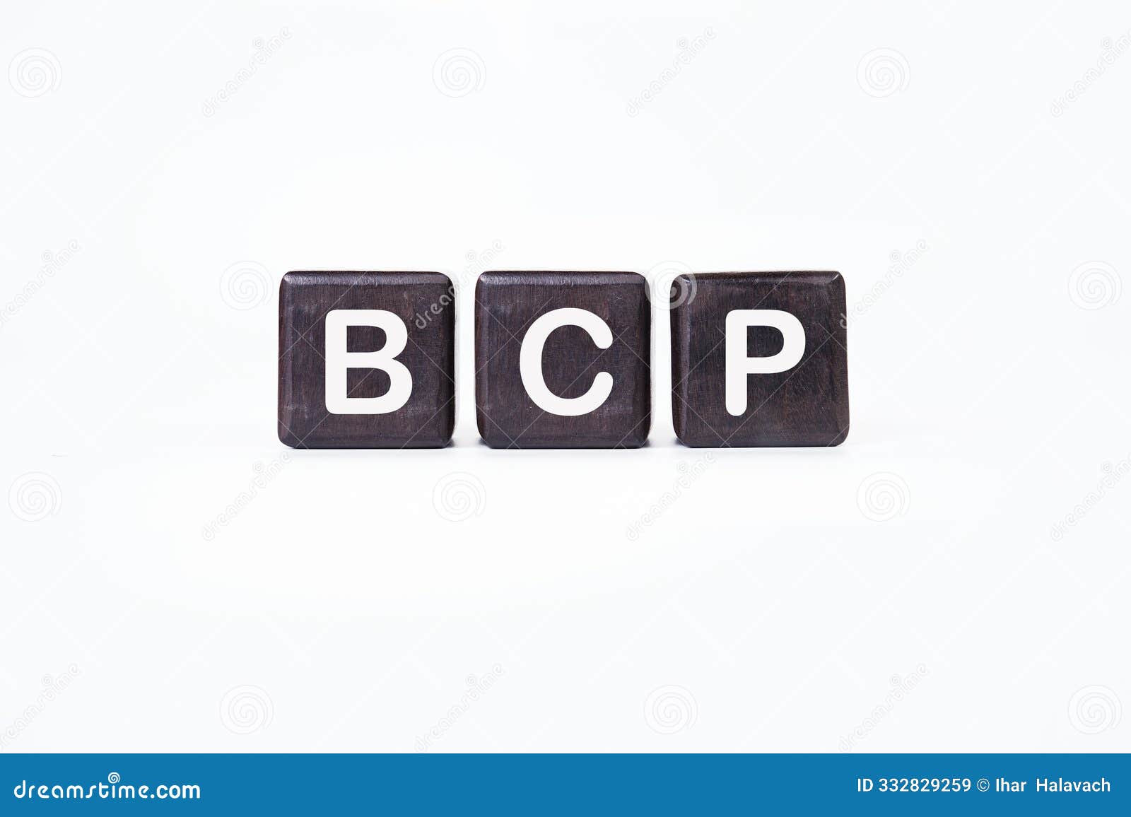 BCP Business Continuity Plan. BCP Assembled from Cubes on a White ...