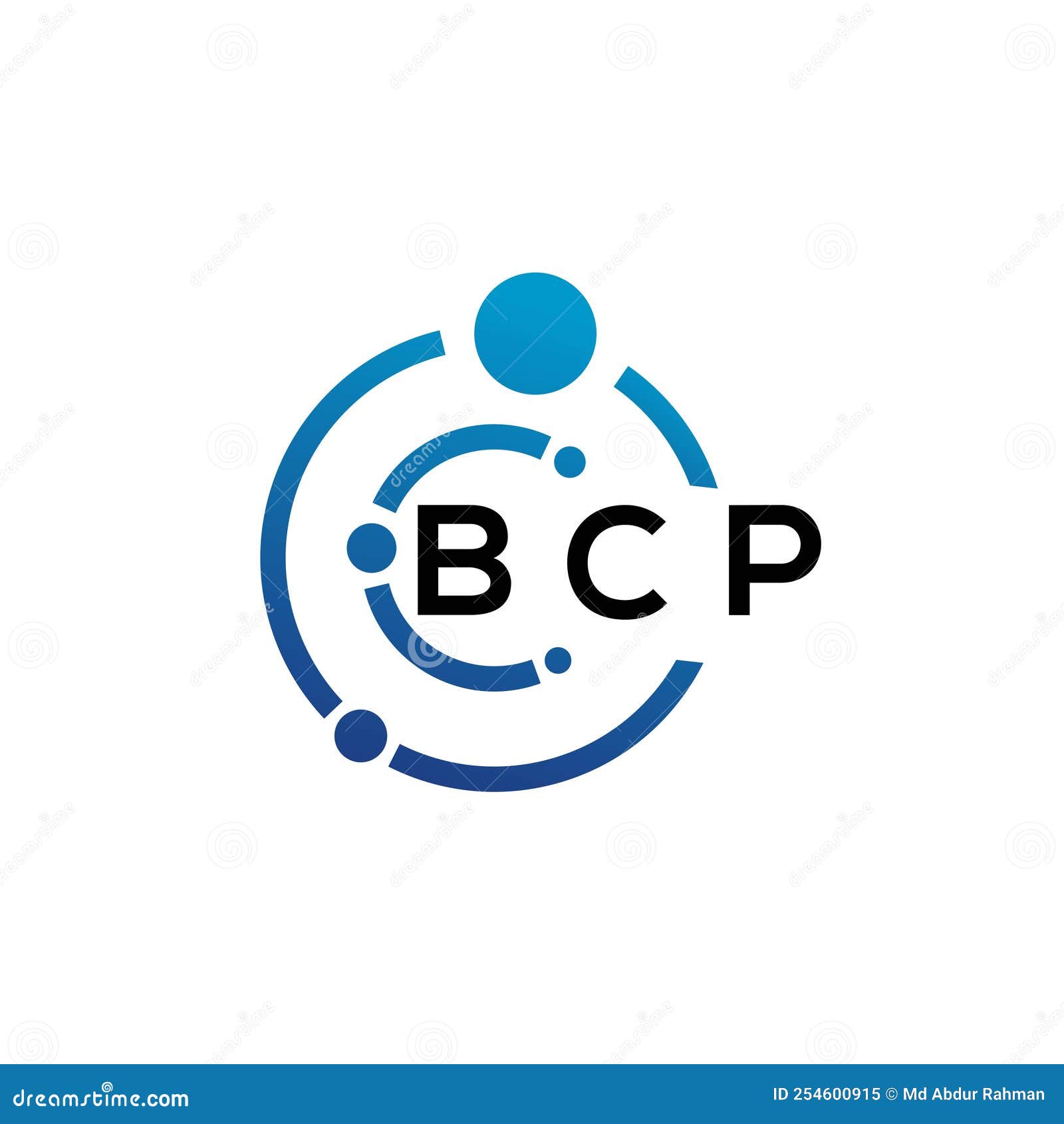 BCP Letter Logo Design on Black Background. BCP Creative Initials ...
