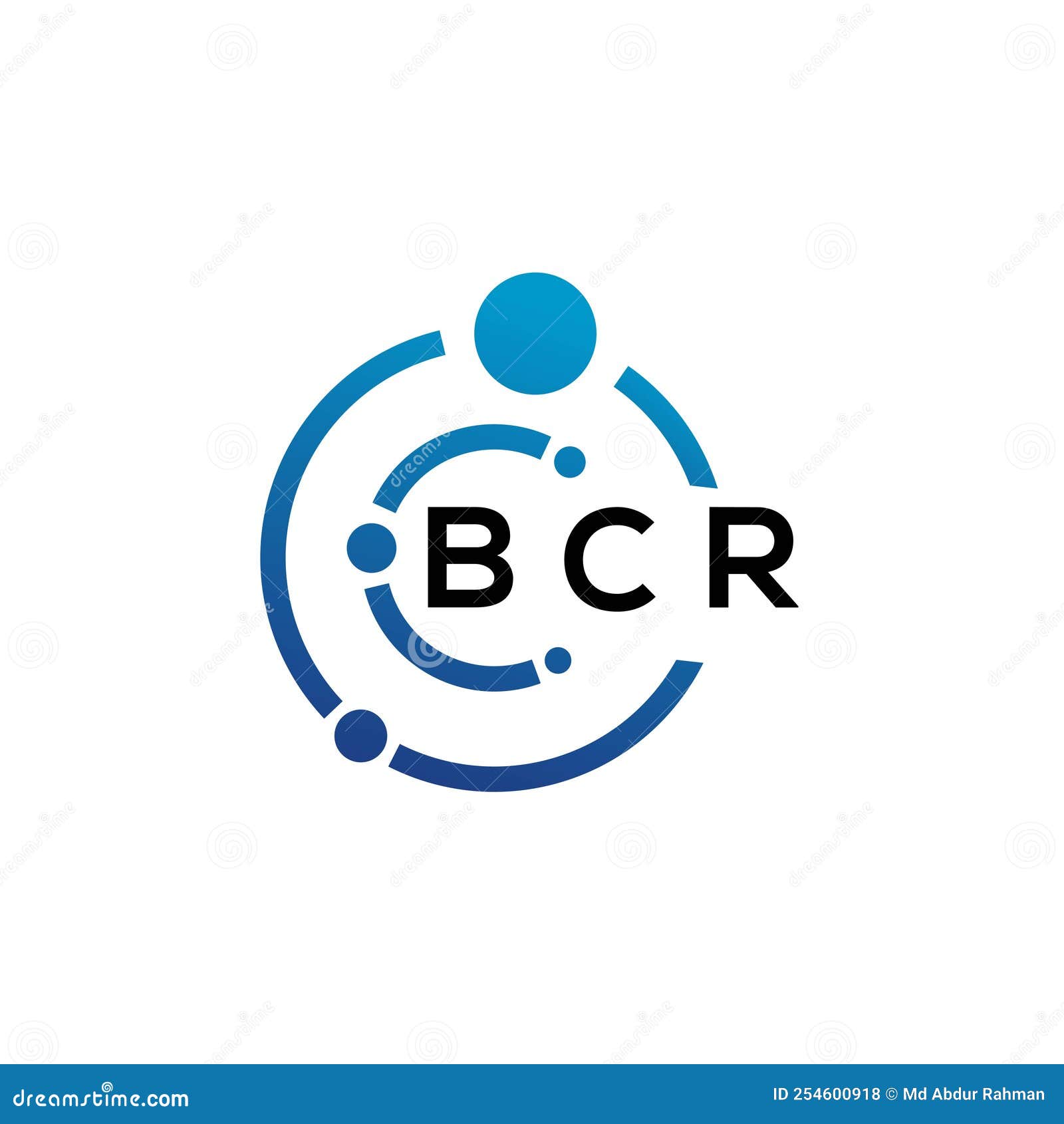 BCR Letter Logo Design On Black Background. BCR Creative Initials ...
