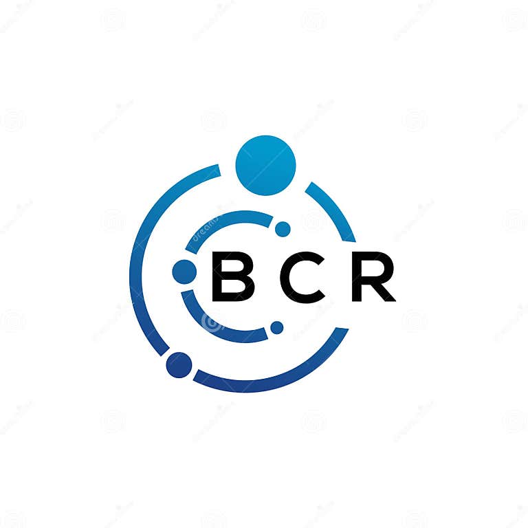 BCR Letter Logo Design on Black Background. BCR Creative Initials ...