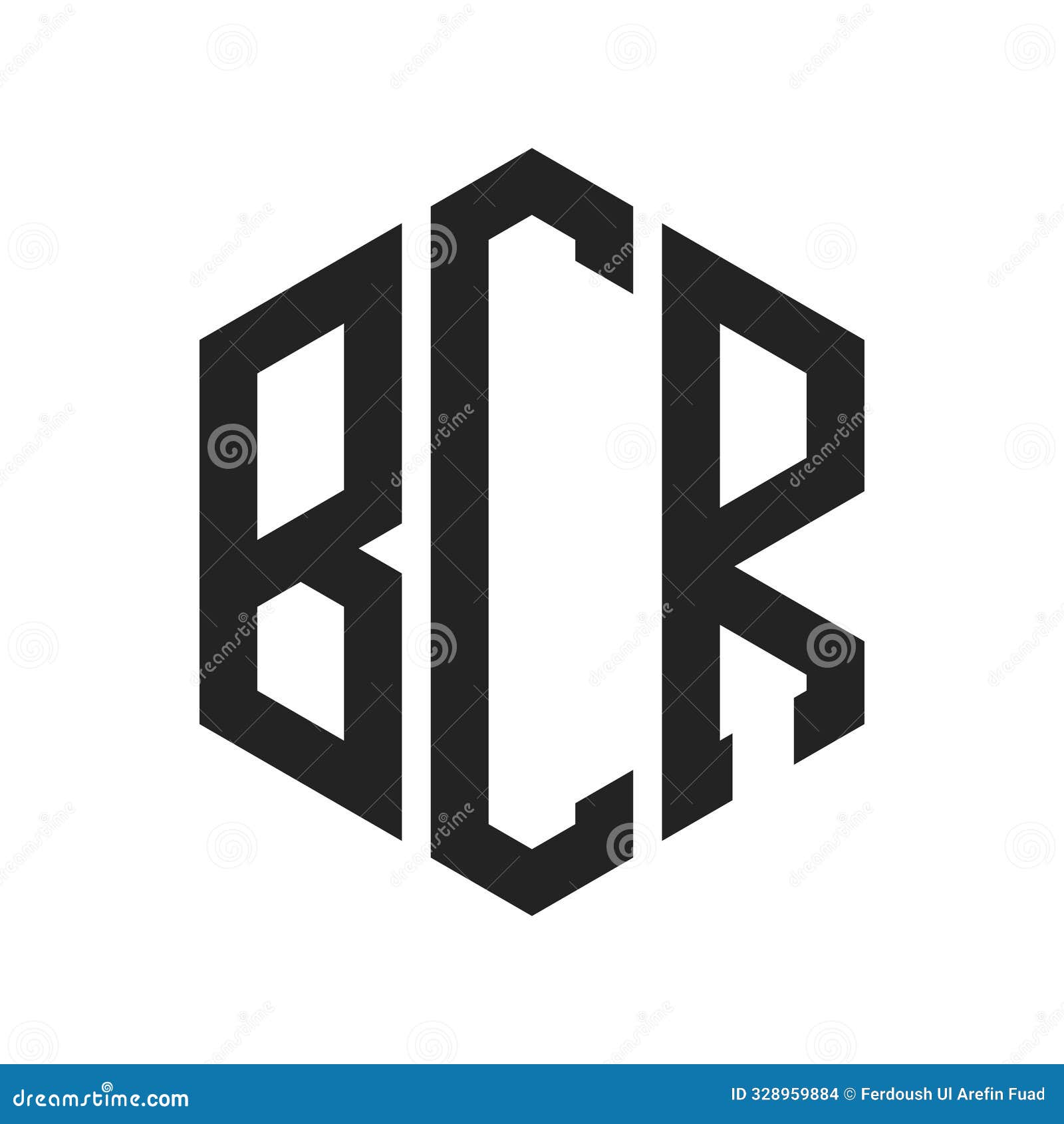 BCR Logo Design. Initial Letter BCR Monogram Logo Using Hexagon Shape ...